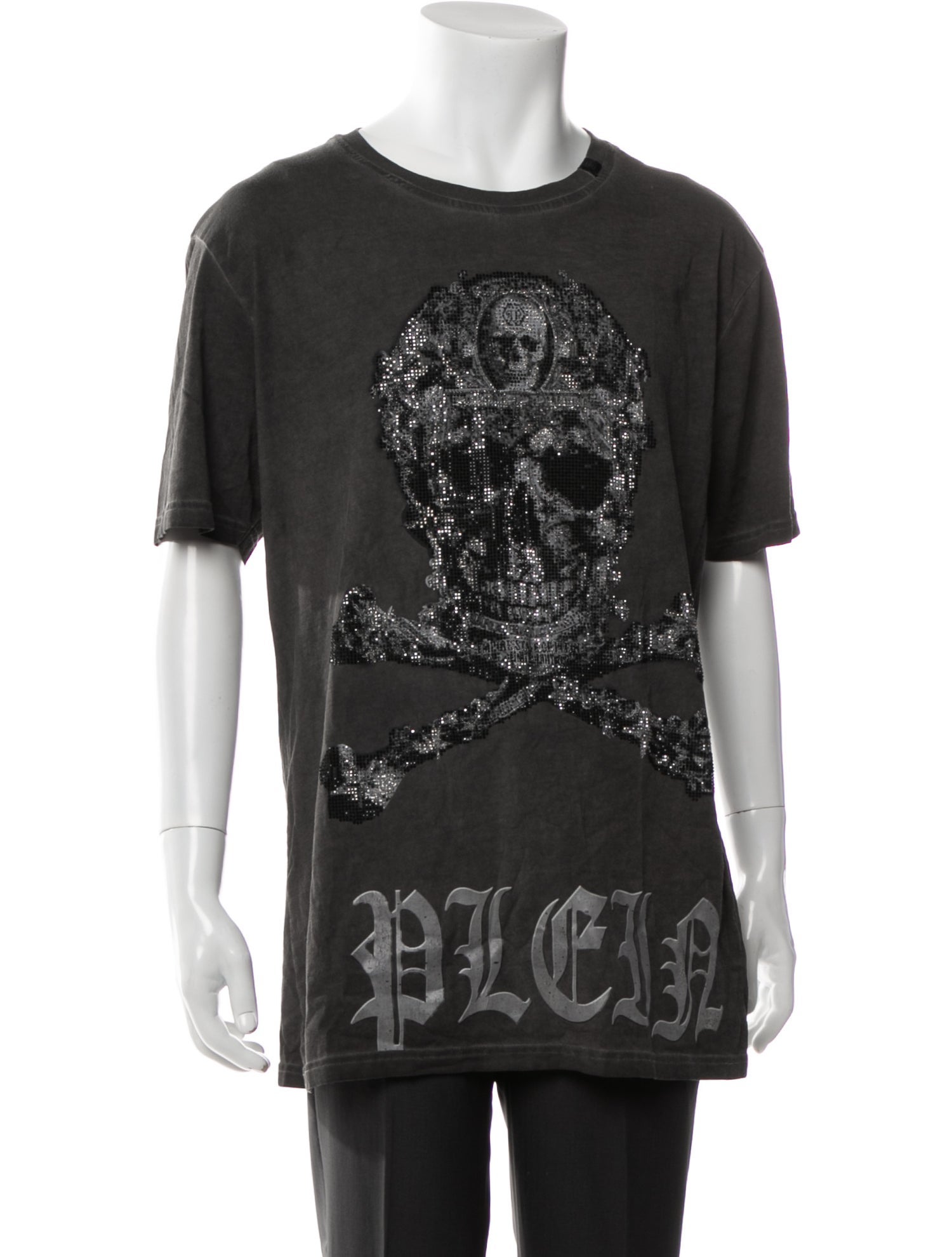 Philipp Plein Graphic Print Crew Neck T-Shirt - Green T-Shirts ...