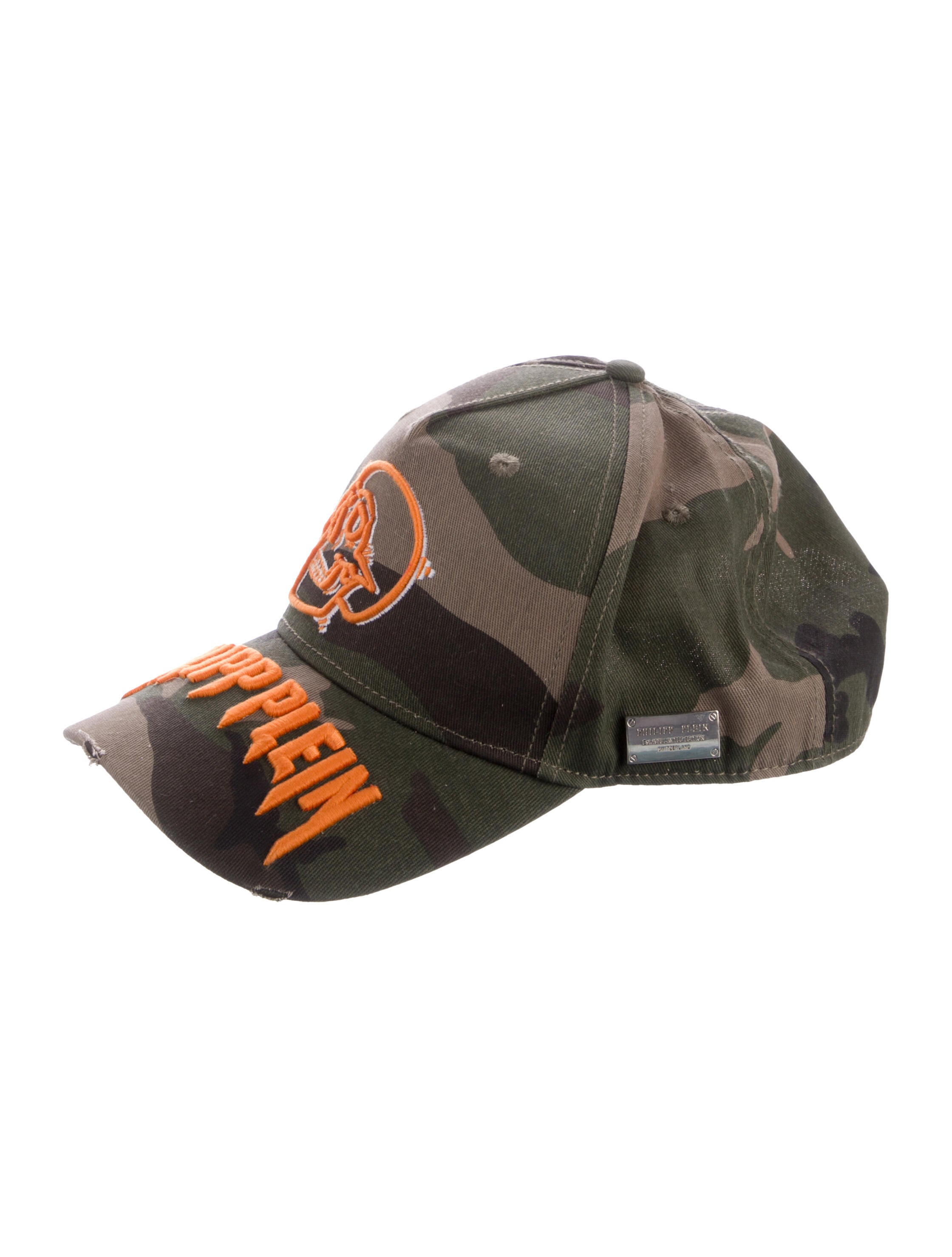 Philipp Plein Camouflage Embroidered Baseball Cap - Green Hats ...