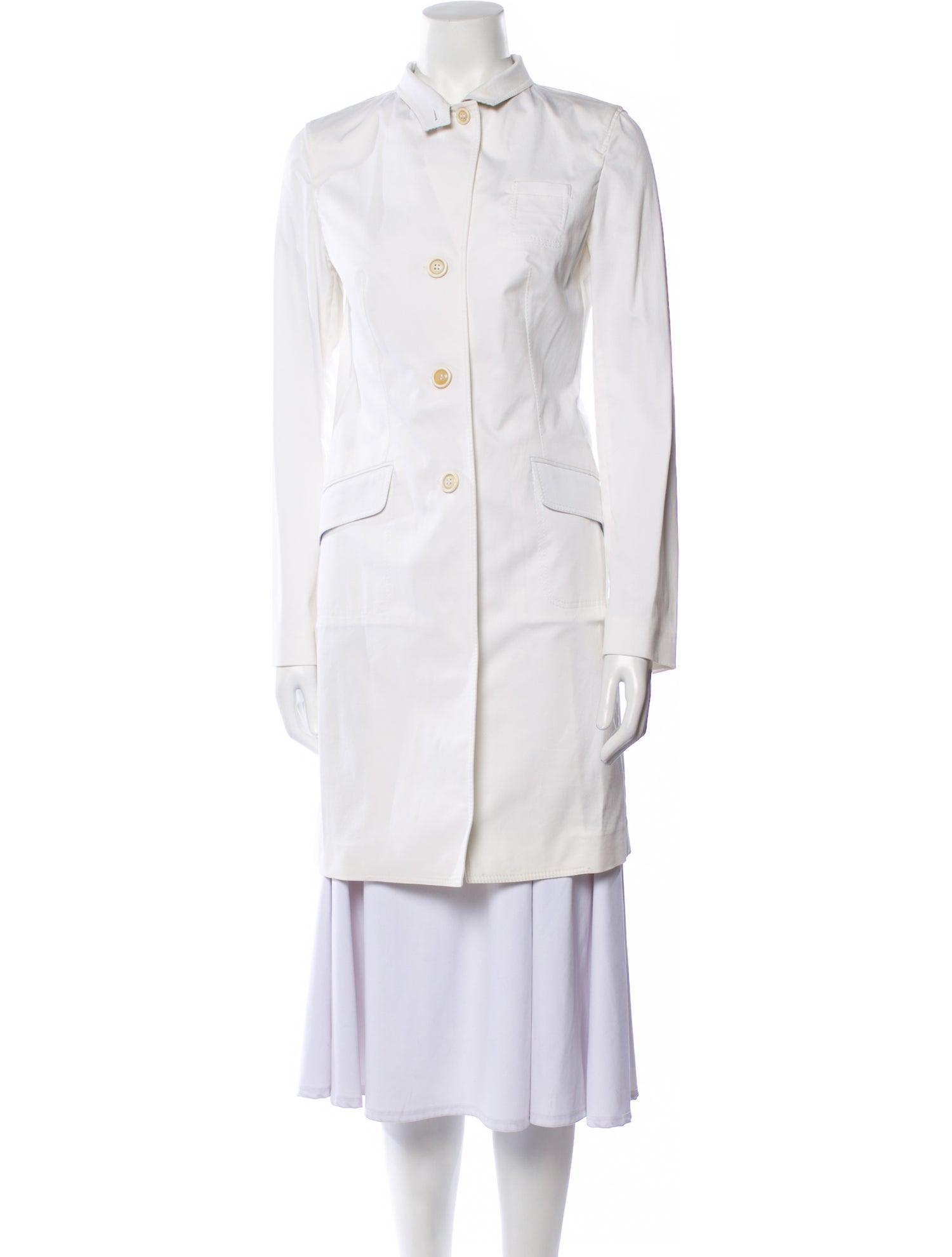 Piazza Sempione Trench Coat - White Coats, Clothing - PIA70235 | The ...