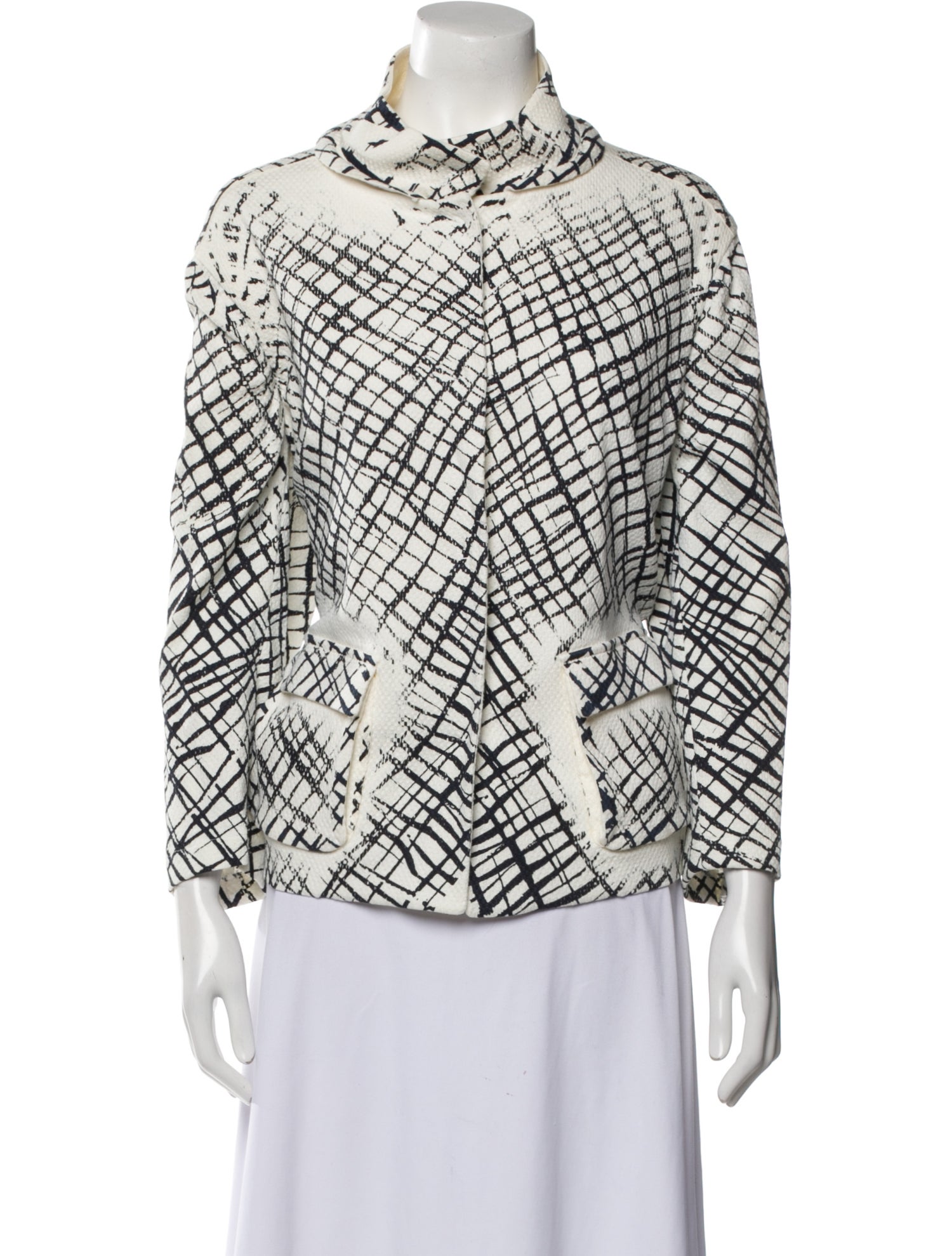 Piazza Sempione Printed Jacket - Blue Jackets, Clothing - PIA76672 ...