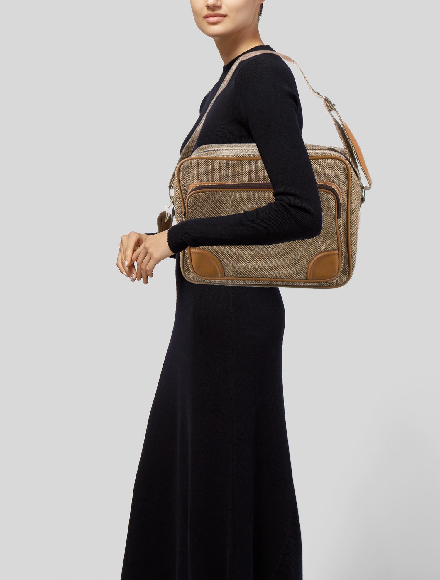 Pierre Cardin Leather Trimmed Straw Luggage Bag - Brown Luggage and ...