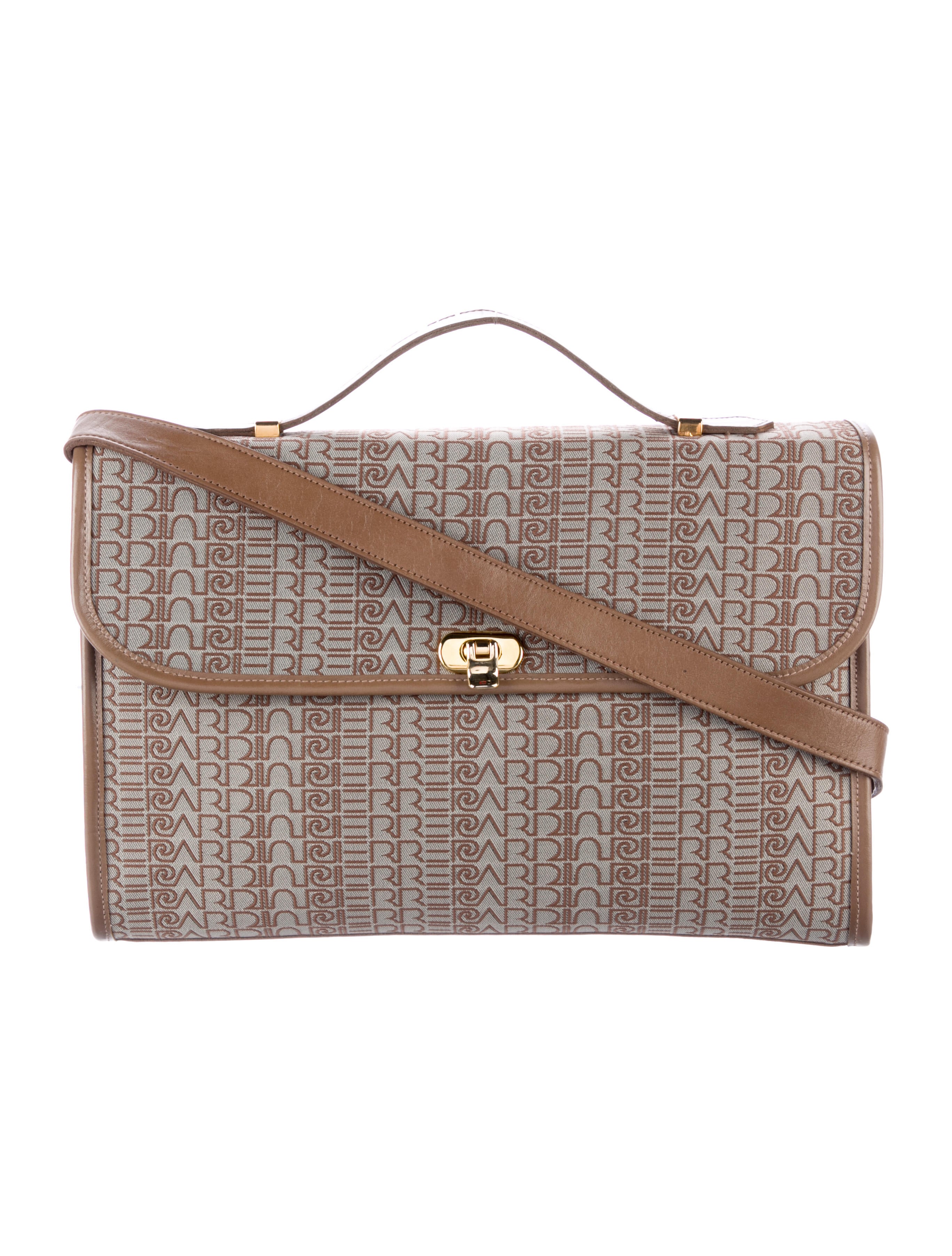 Pierre Cardin Vintage Logo Messenger Bag - Brown Shoulder Bags ...