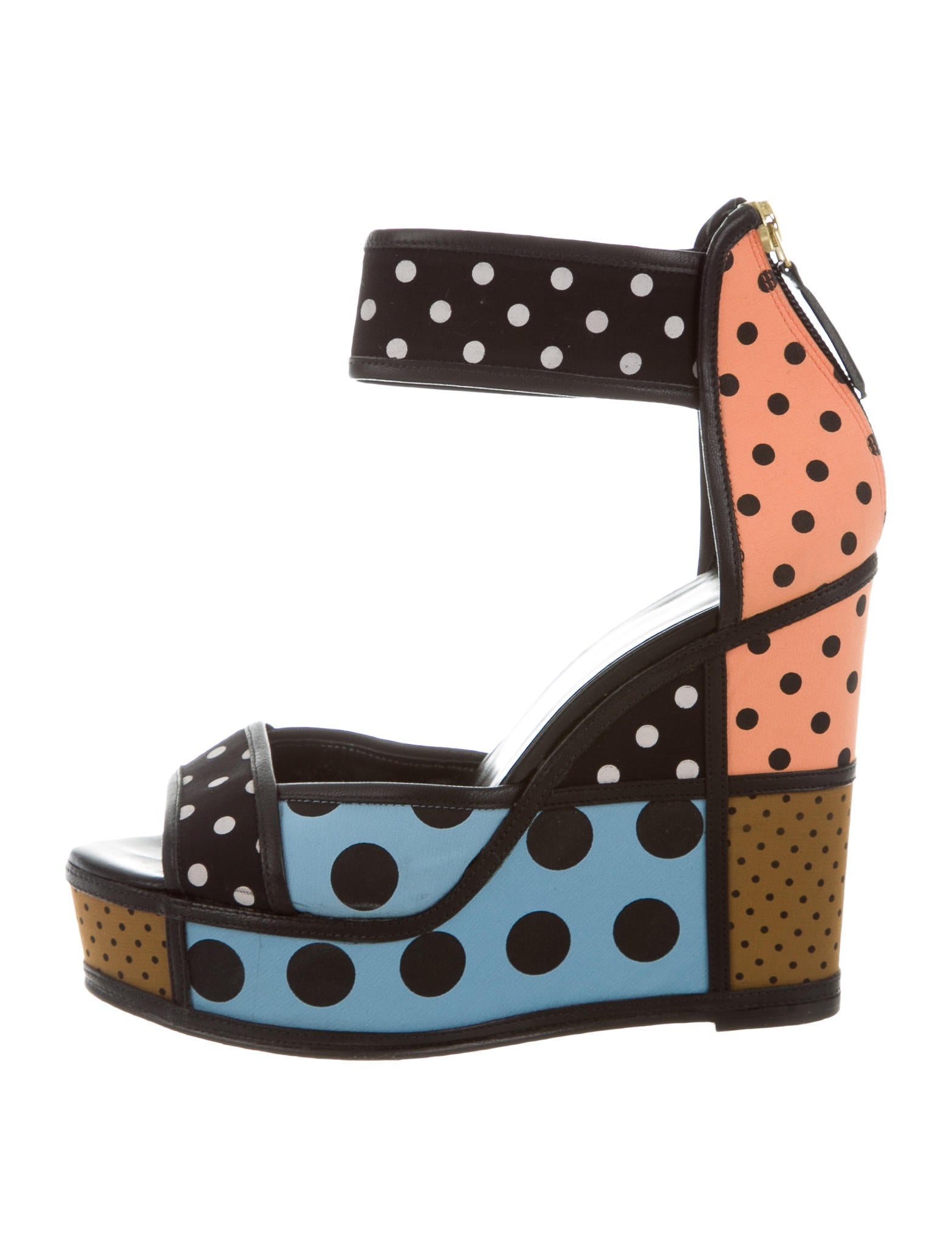 Pierre Hardy Polka Dot Wedge Sandals Shoes Pie22643 The Realreal