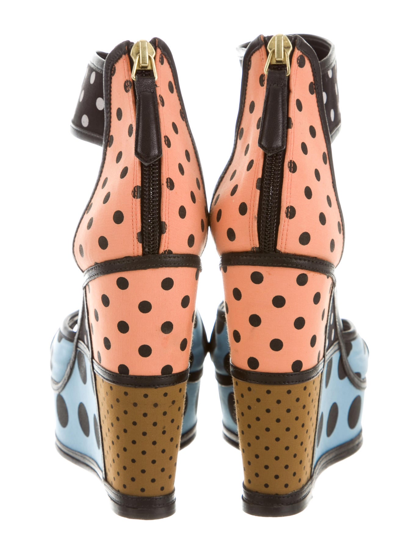 Pierre Hardy Polka Dot Wedge Sandals Shoes Pie22643 The Realreal