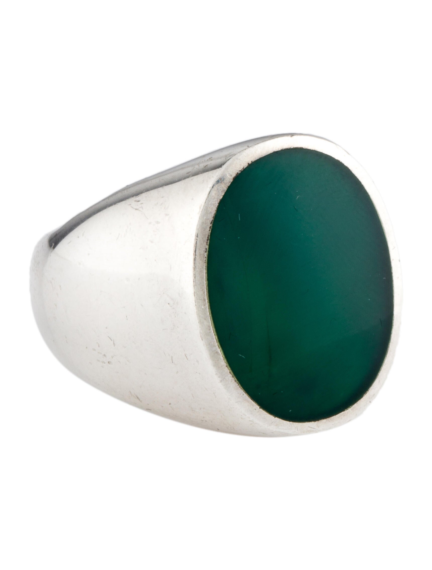 Pianegonda Dyed Chalcedony Cocktail Signet Ring - Sterling Silver ...