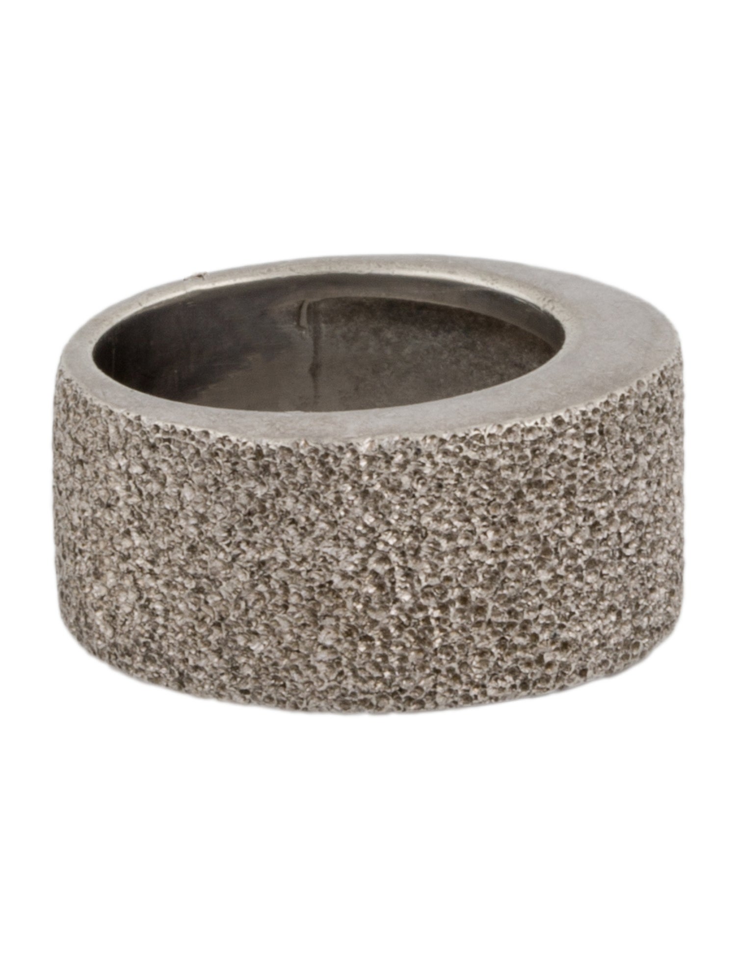 Pianegonda Textured Band Ring - Sterling Silver Band, Rings - PIN20770 | The RealReal