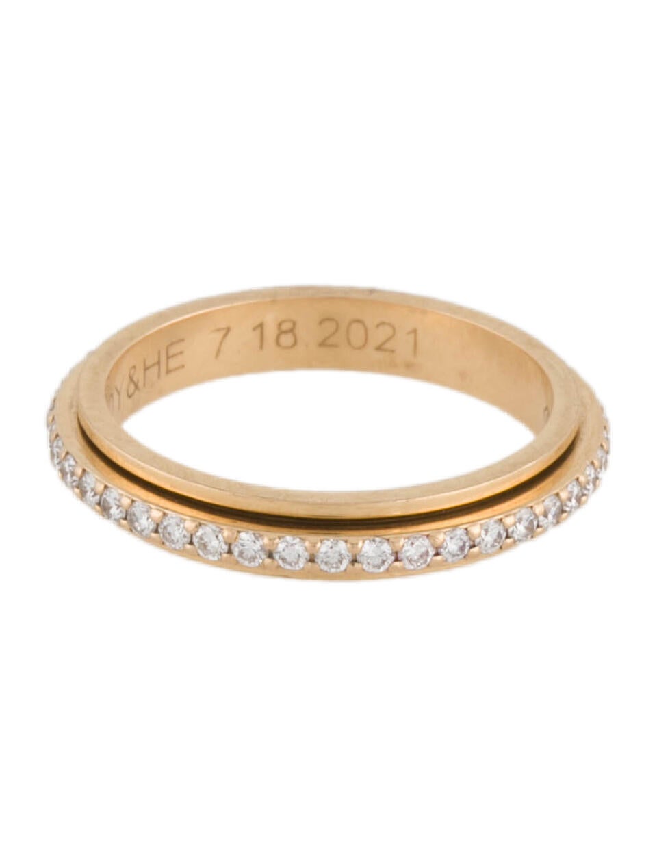 Piaget 18K Diamond Possession Wedding Ring - 18K Yellow Gold Eternity ...