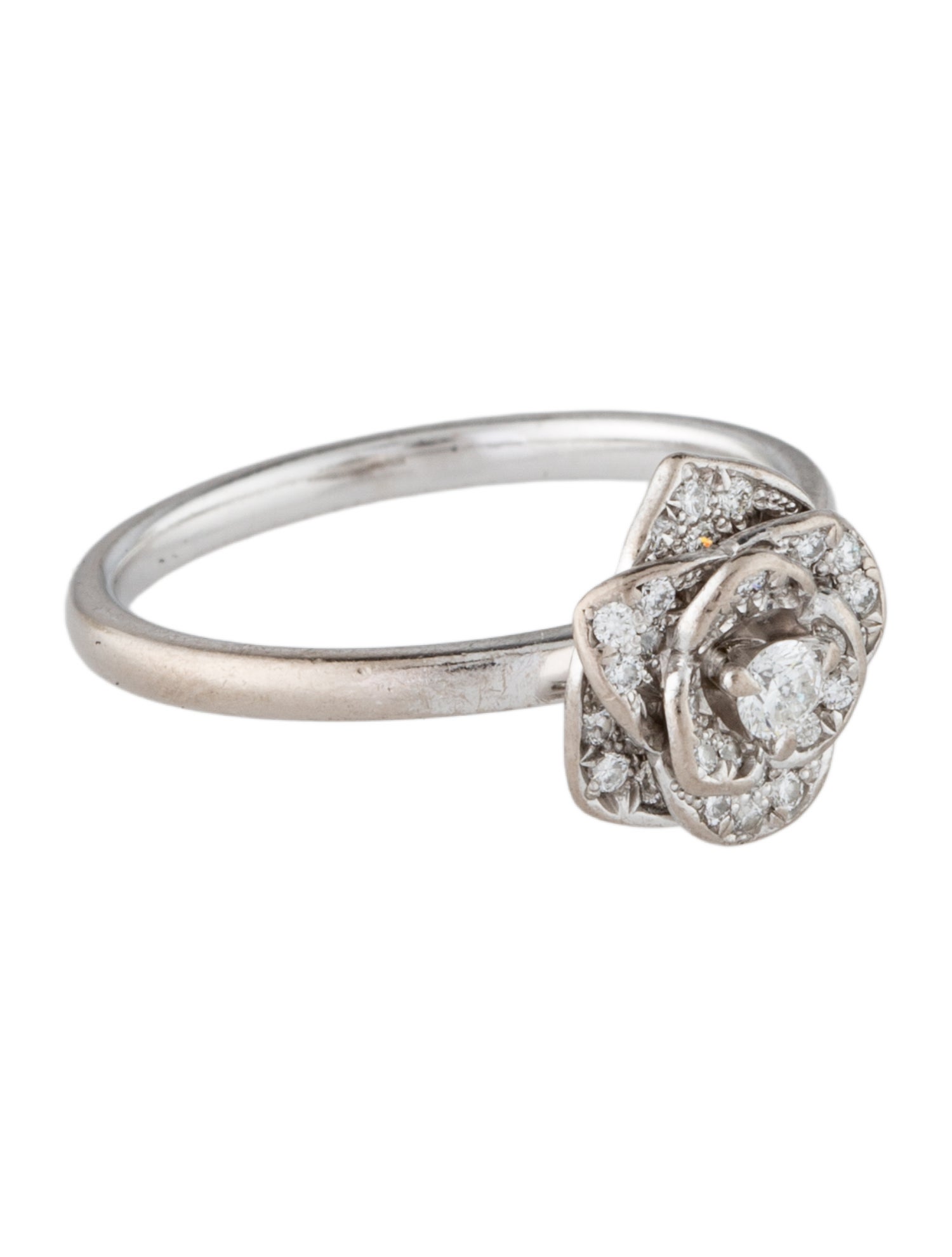 Piaget 18K Diamond Piaget Rose Ring - Rhodium-Plated 18K White Gold ...
