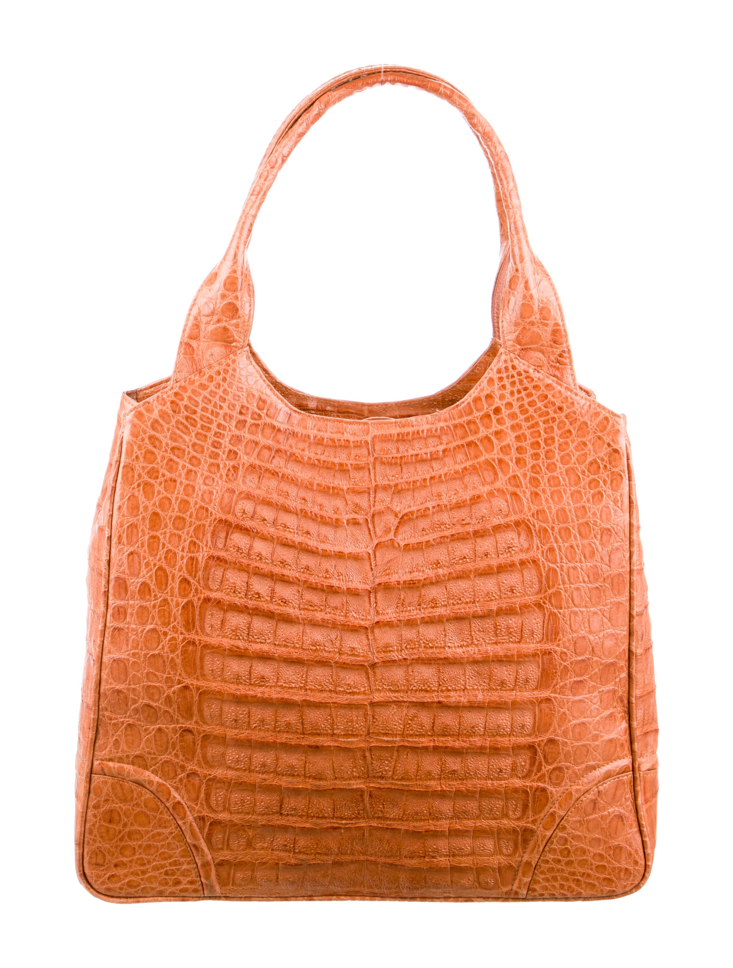 Phil LuanGrath Embossed Leather Tote - Orange Totes, Handbags ...