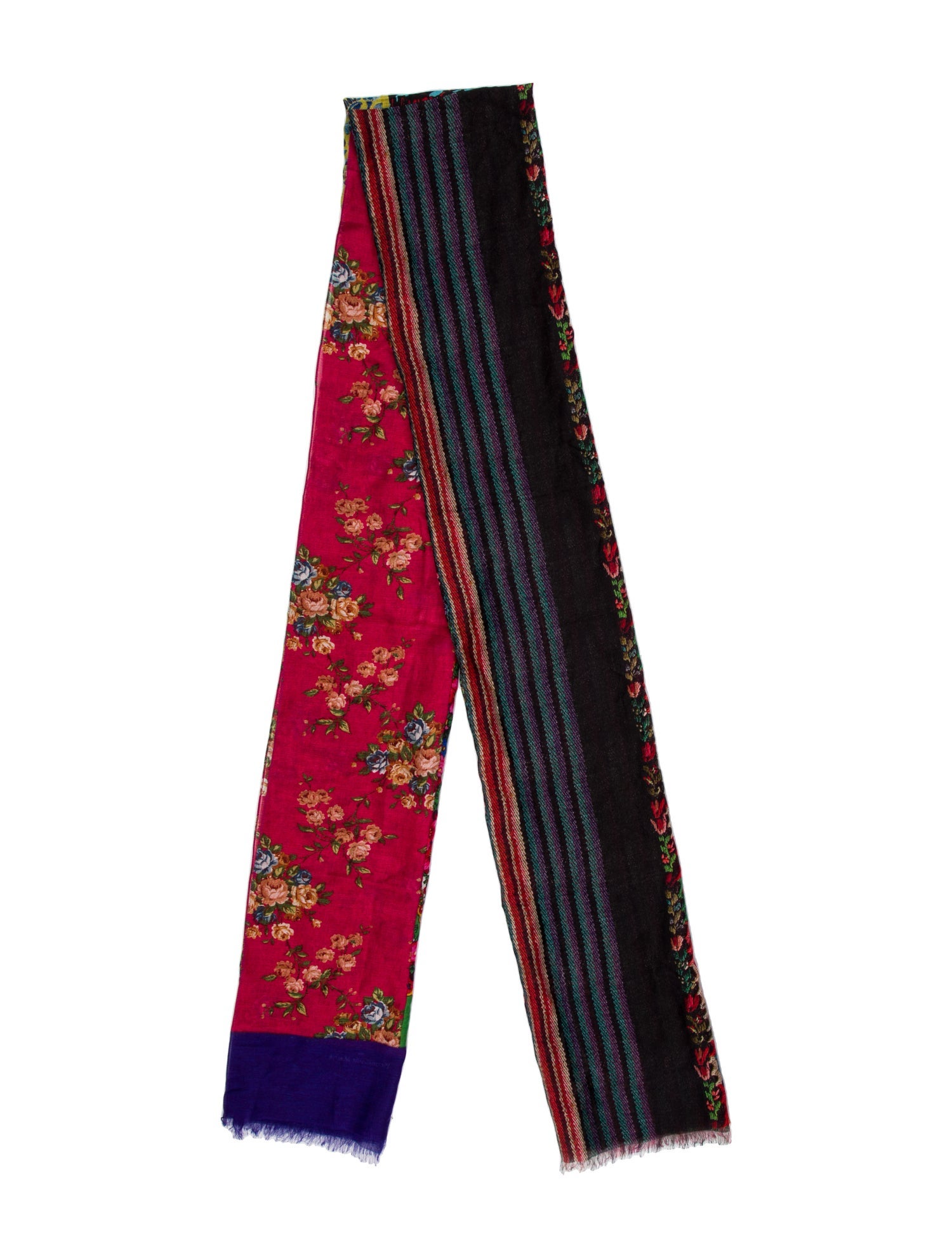 Pierre-Louis Mascia Floral Print Scarf - Black Scarves and Shawls ...