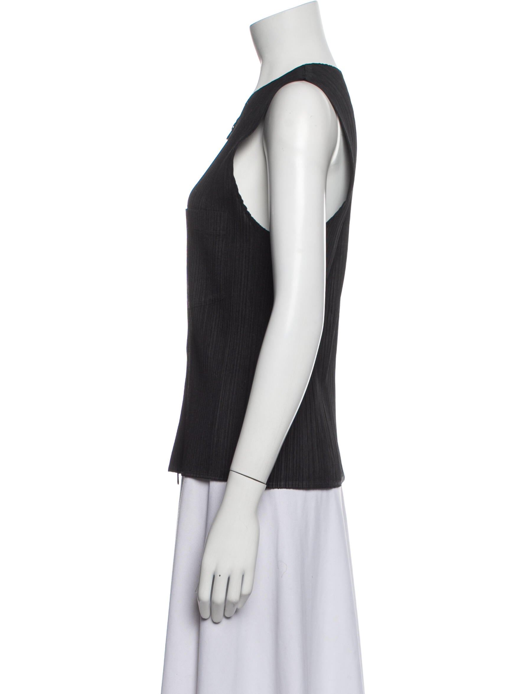 Pleats Please Issey Miyake Vintage 1997 Vest - Black Jackets, Clothing ...