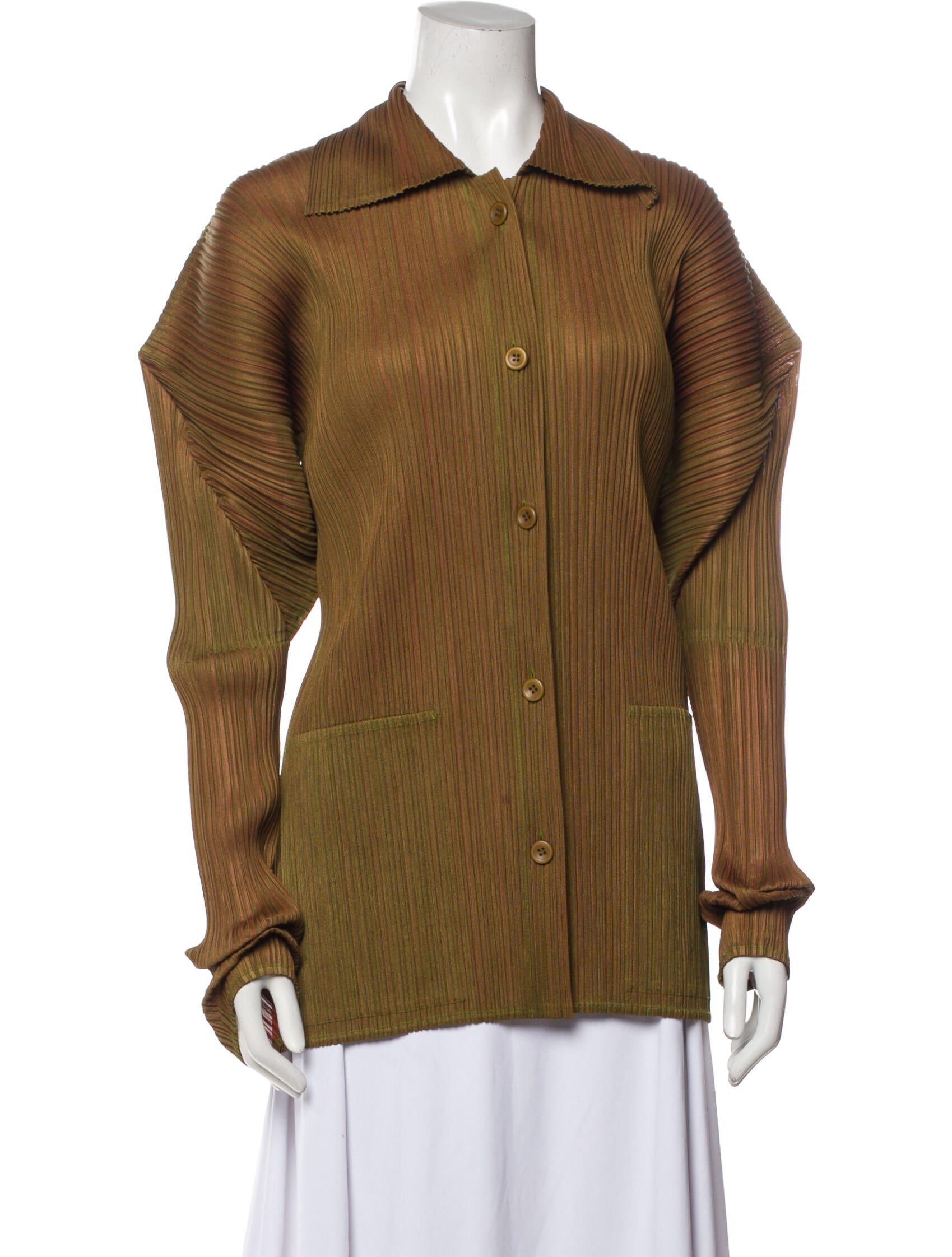 Pleats Please Issey Miyake Jacket - Brown Jackets, Clothing - PLT30496 ...