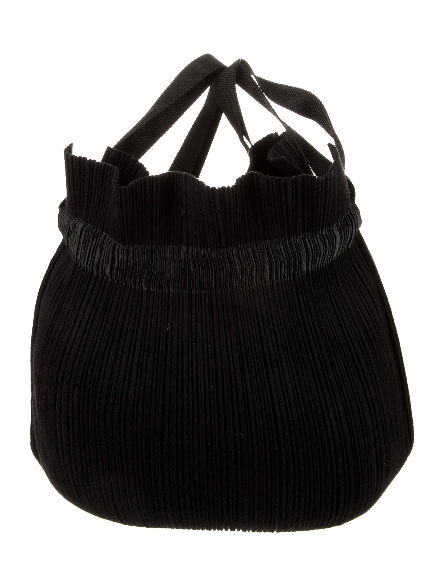 Pleats Please Issey Miyake Canvas Pleated Backpack - Black Backpacks ...