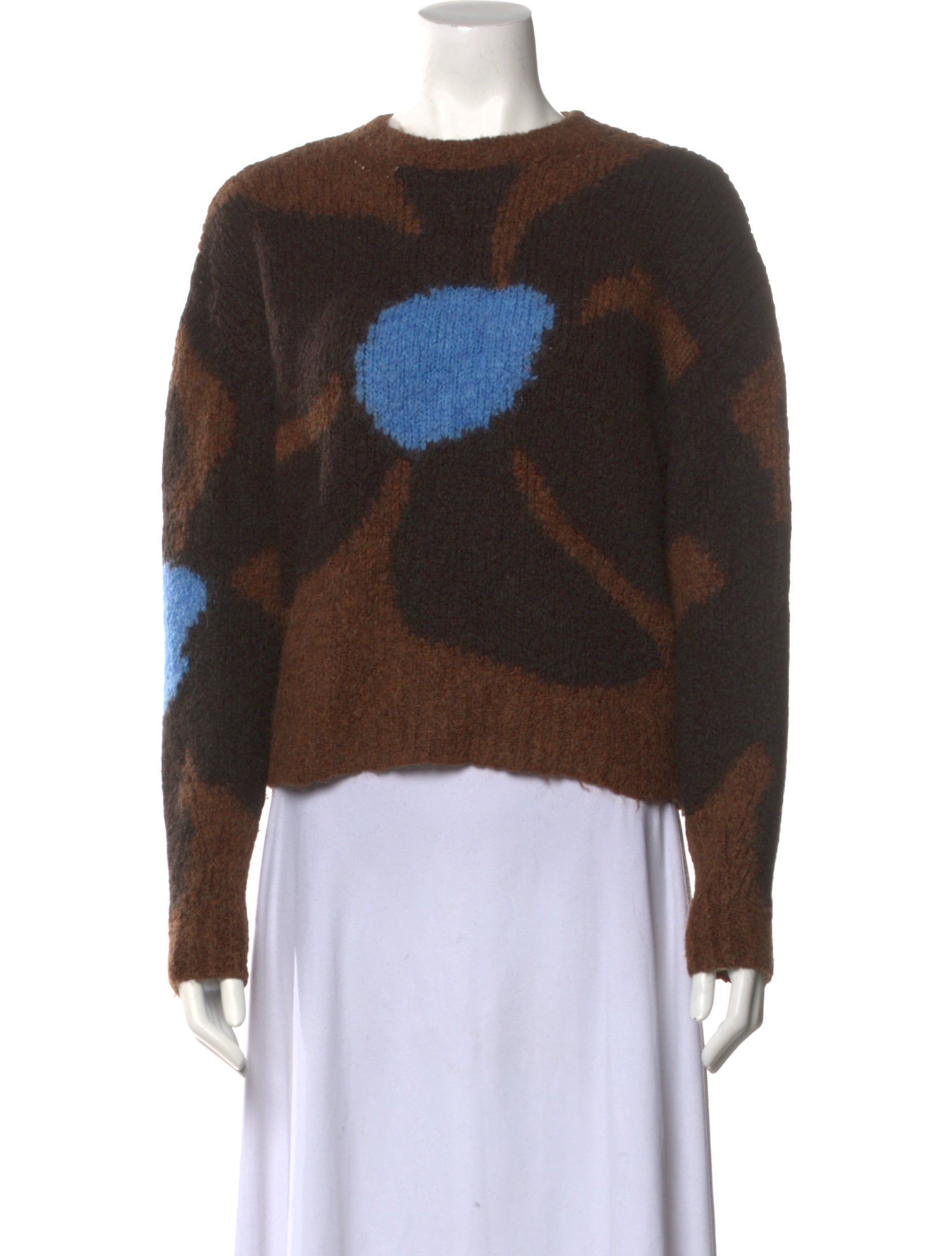 Paloma Wool Printed Crew Neck Sweater - Brown Knitwear, Clothing ...