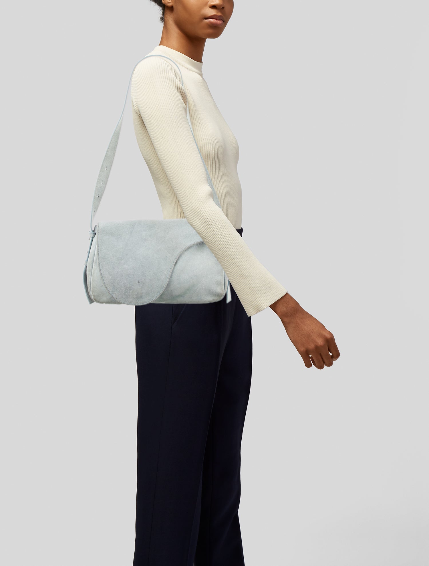 Paloma Wool Suede Shoulder Bag - Blue Shoulder Bags, Handbags ...