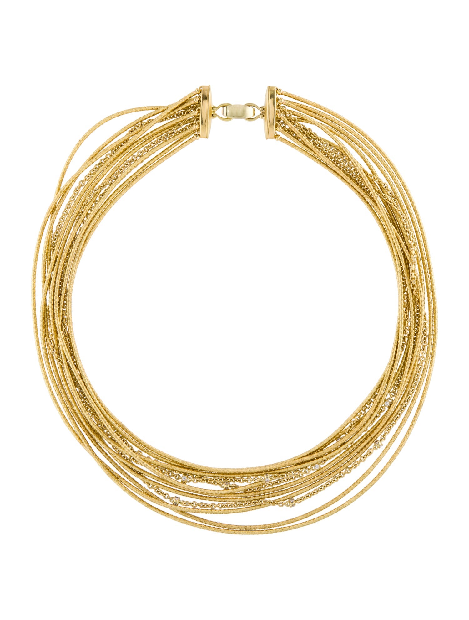 Paul Morelli 18K Diamond Draperie Multistrand Necklace - 18K Yellow ...