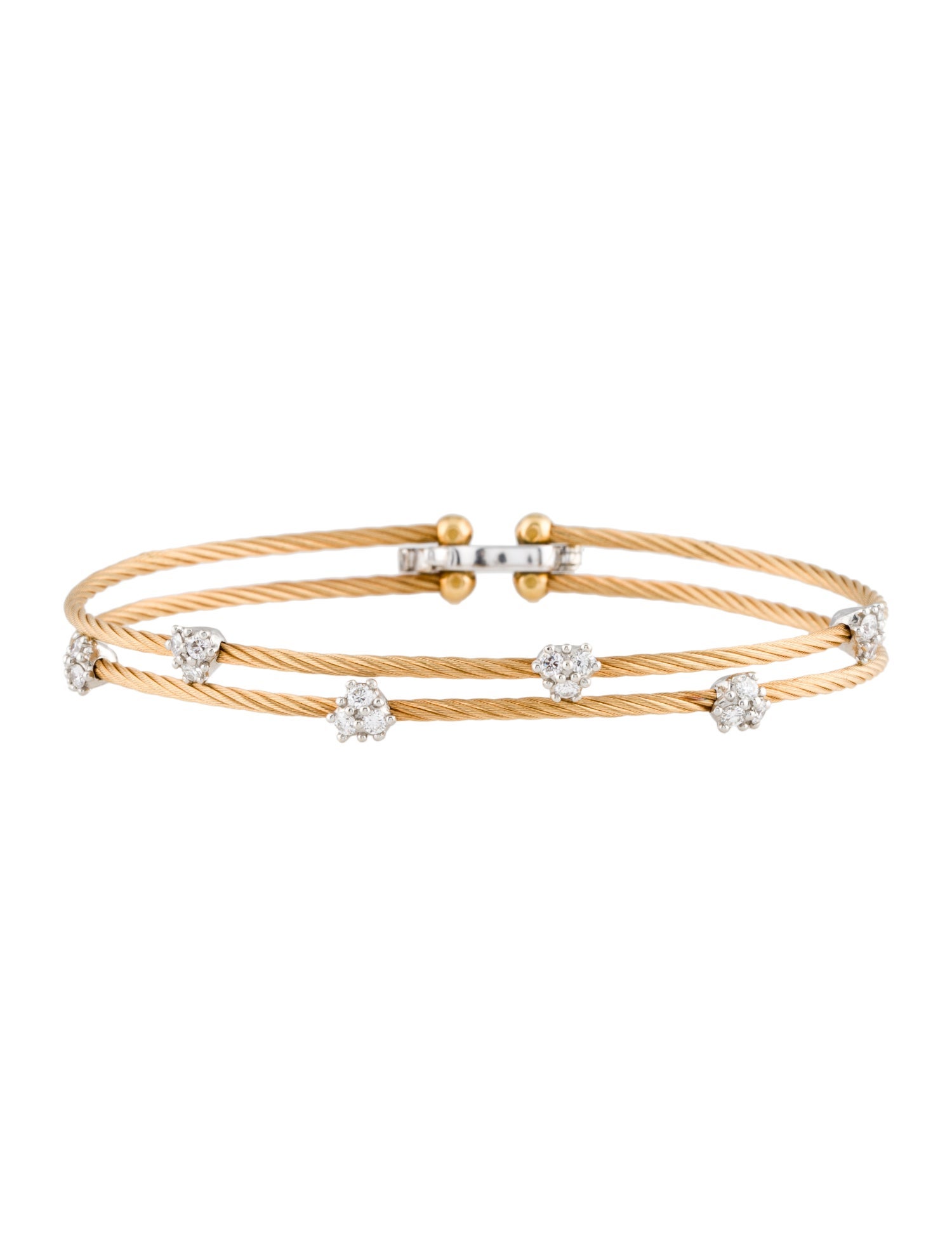 Paul Morelli 18K Diamond Unity Double Cable Bracelet - 18K Yellow Gold ...
