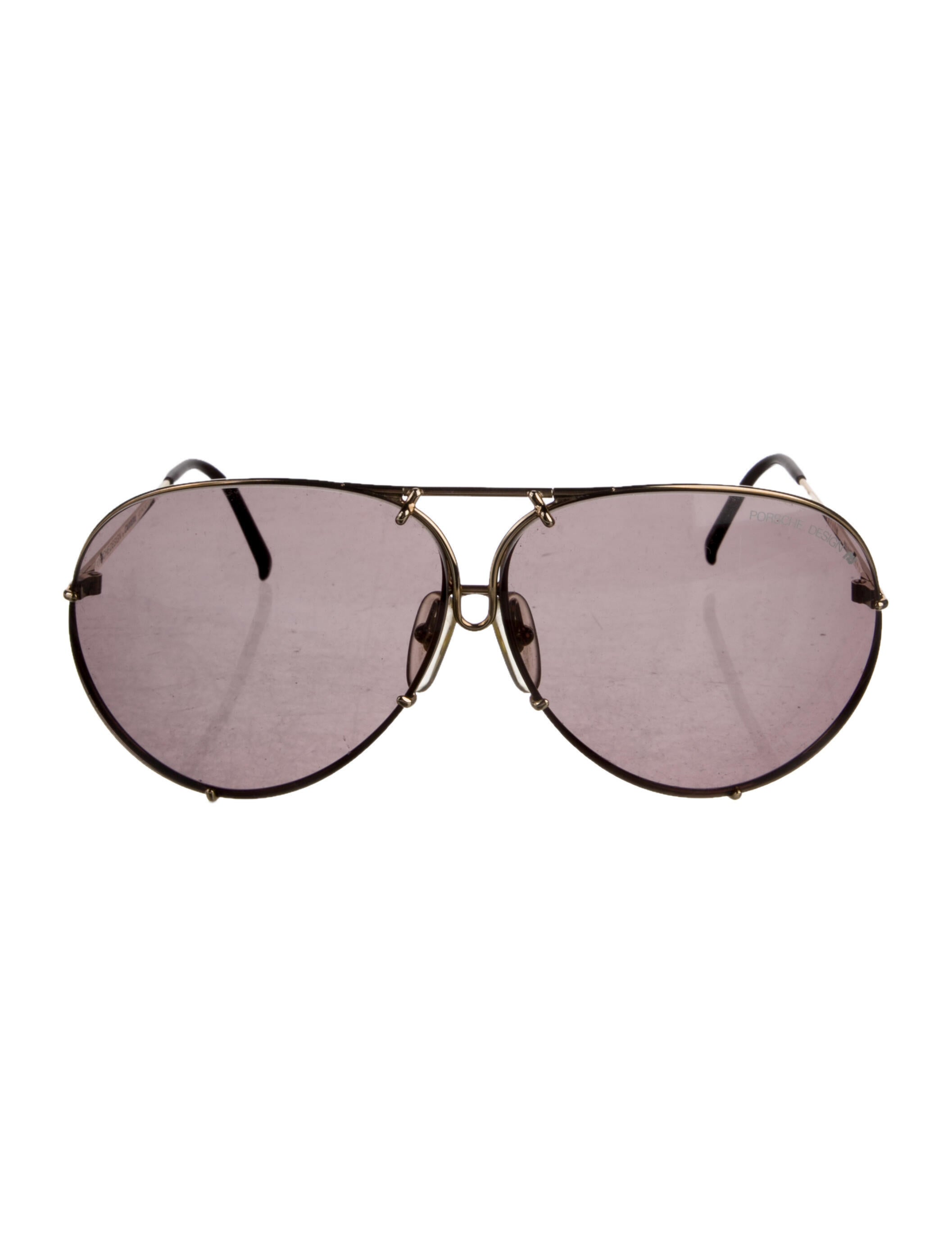 Porsche Design Aviator Tinted Sunglasses - Black Sunglasses ...