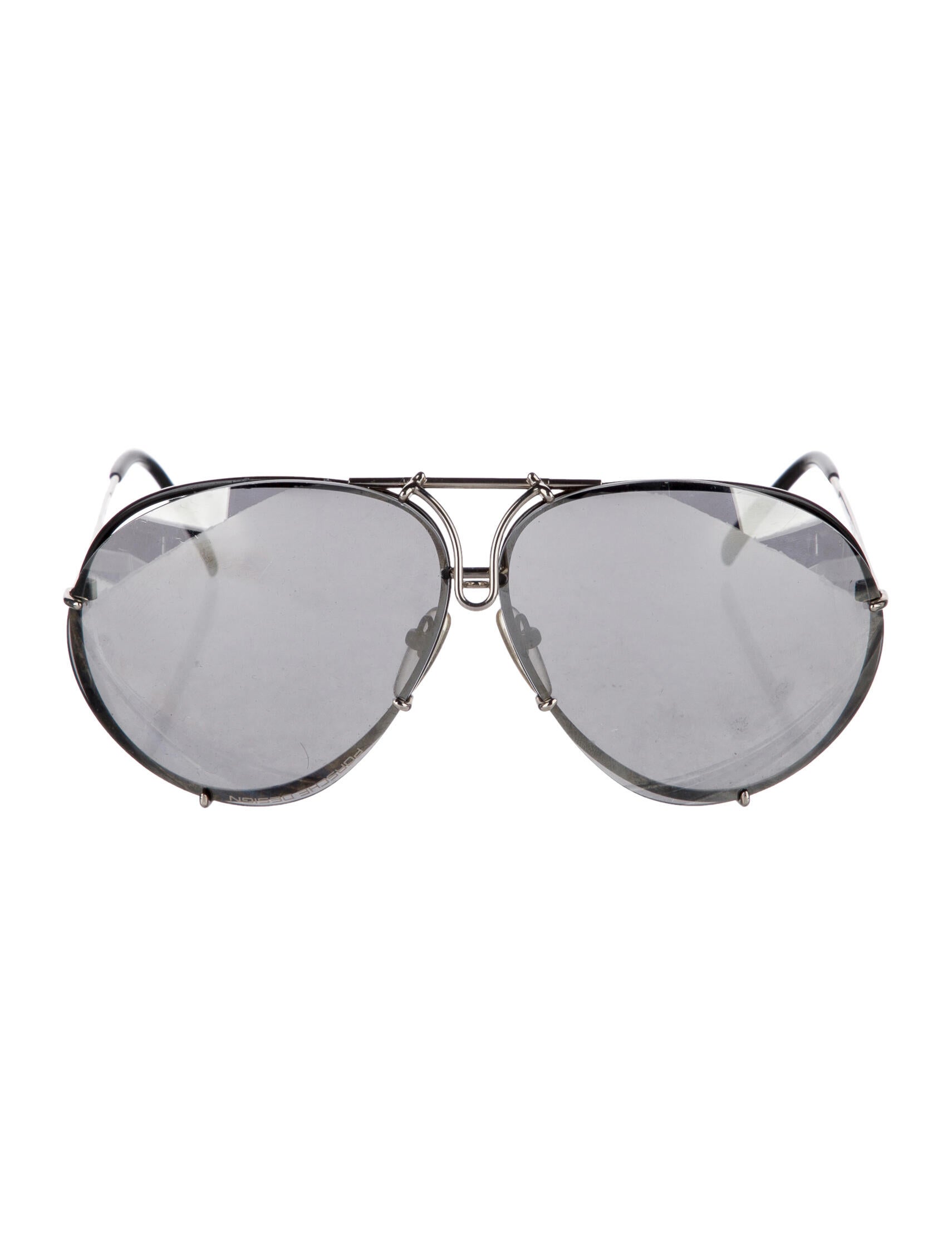 Porsche Design Aviator Mirrored Sunglasses - Silver Sunglasses ...