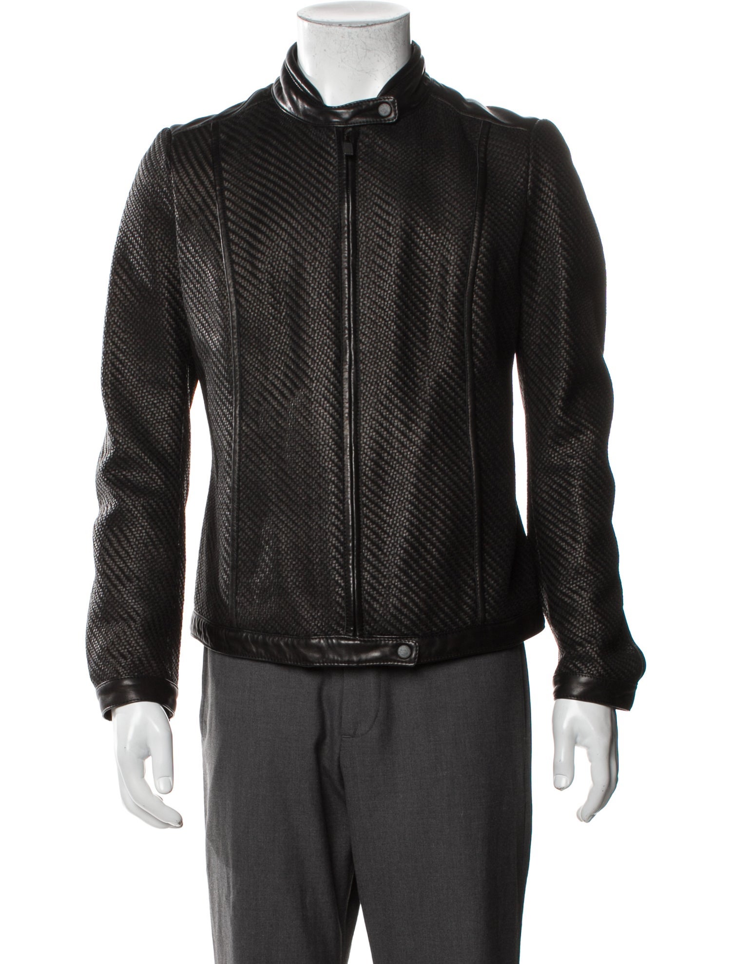 Porsche Design Leather Moto Jacket w/ Tags - Brown Outerwear, Clothing ...