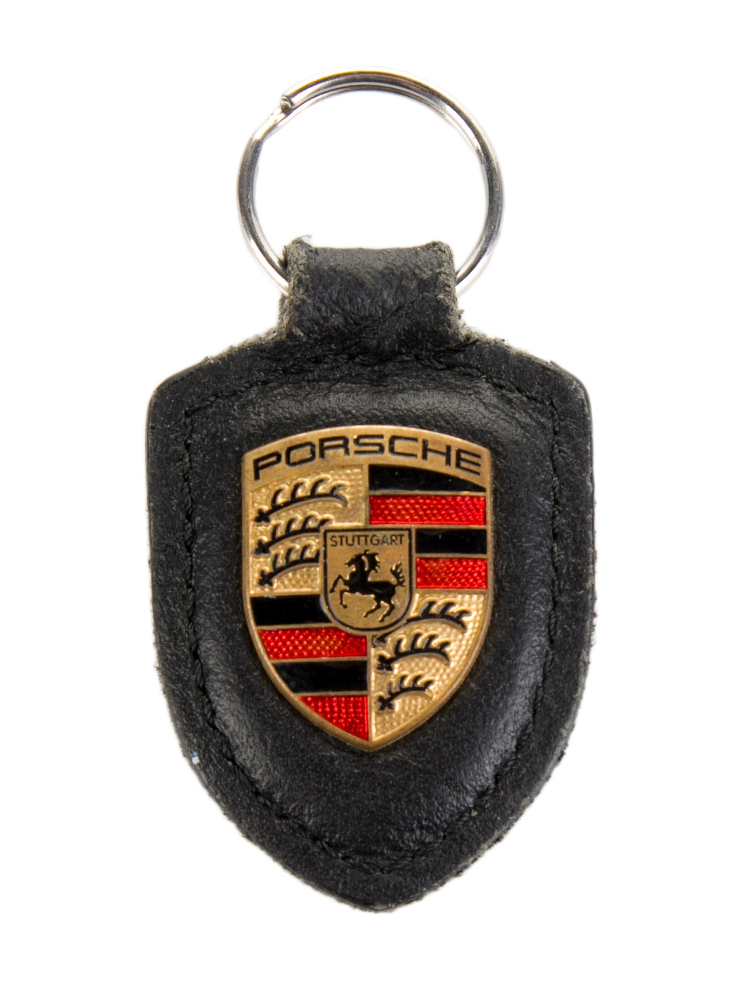 Porsche Design Leather Crest Keychain - Brown Keychains, Accessories ...