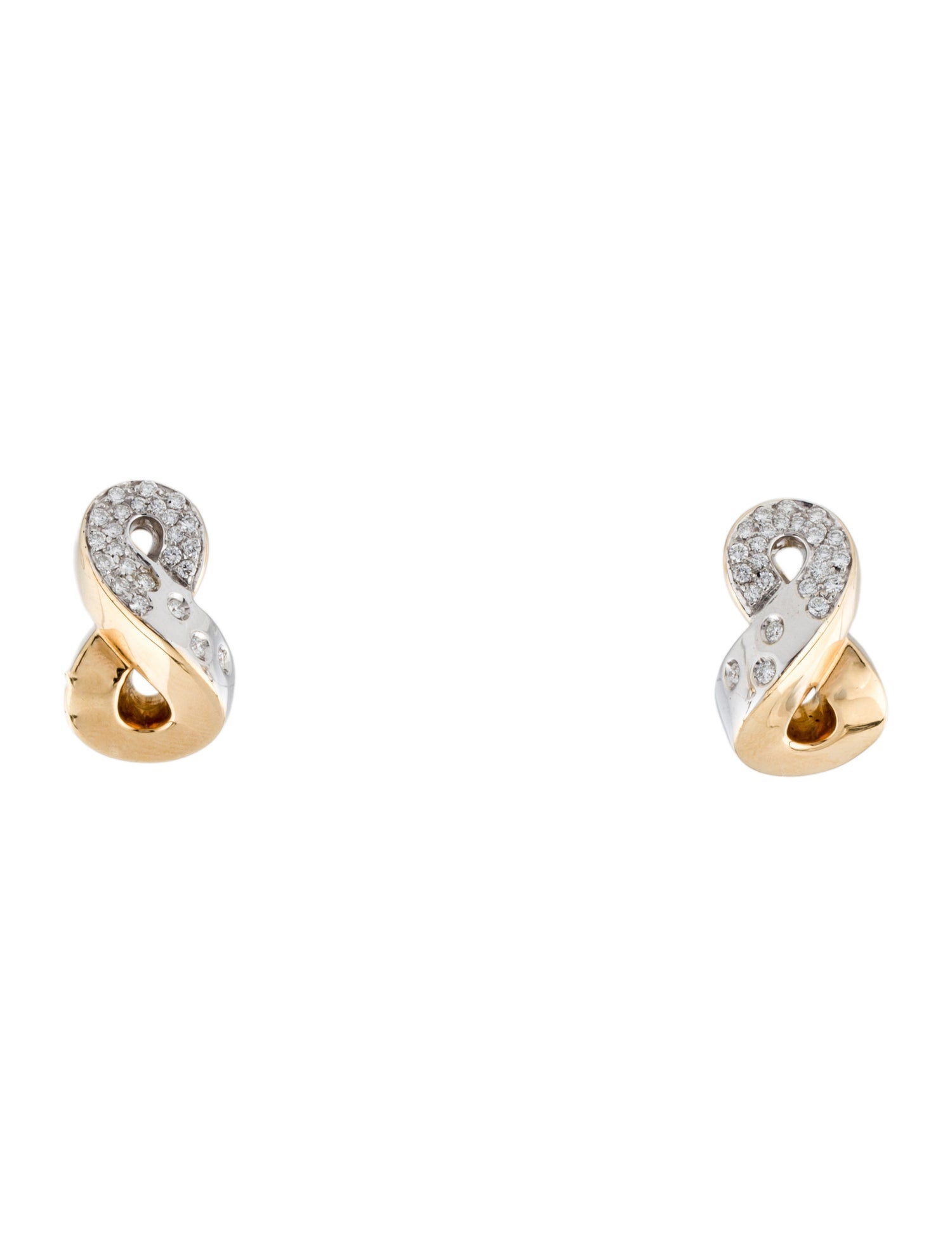 Tiffany & Co. 18K Double Loving Heart Earclips - 18K Yellow Gold ...