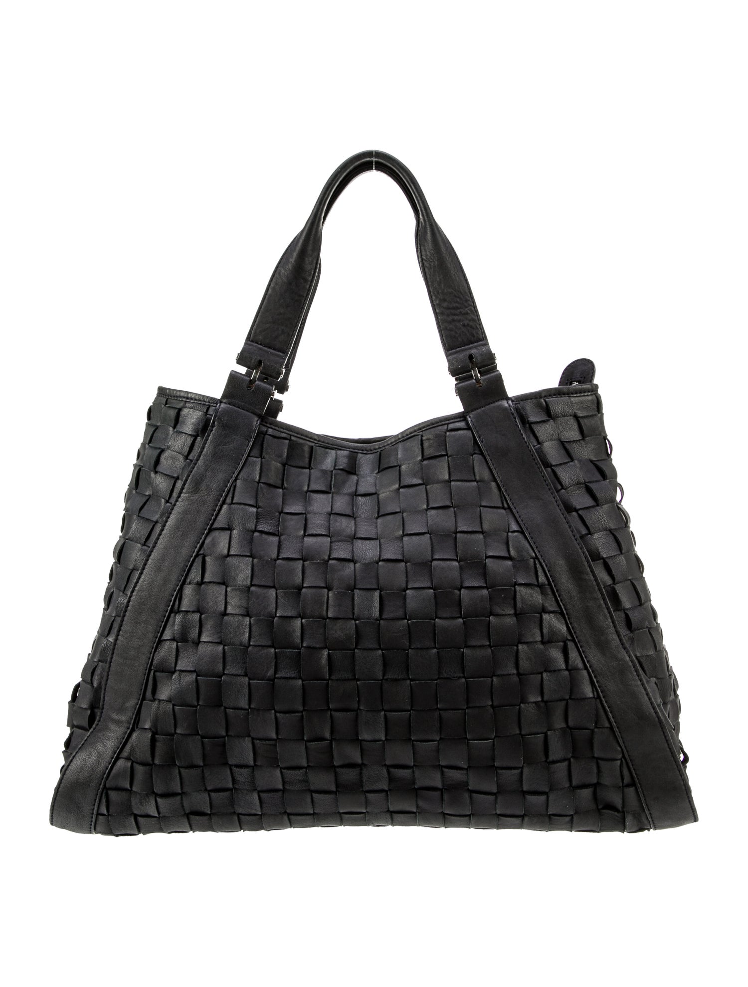 Pollini Leather Tote Bag - Black Totes, Handbags - POL21608 | The RealReal