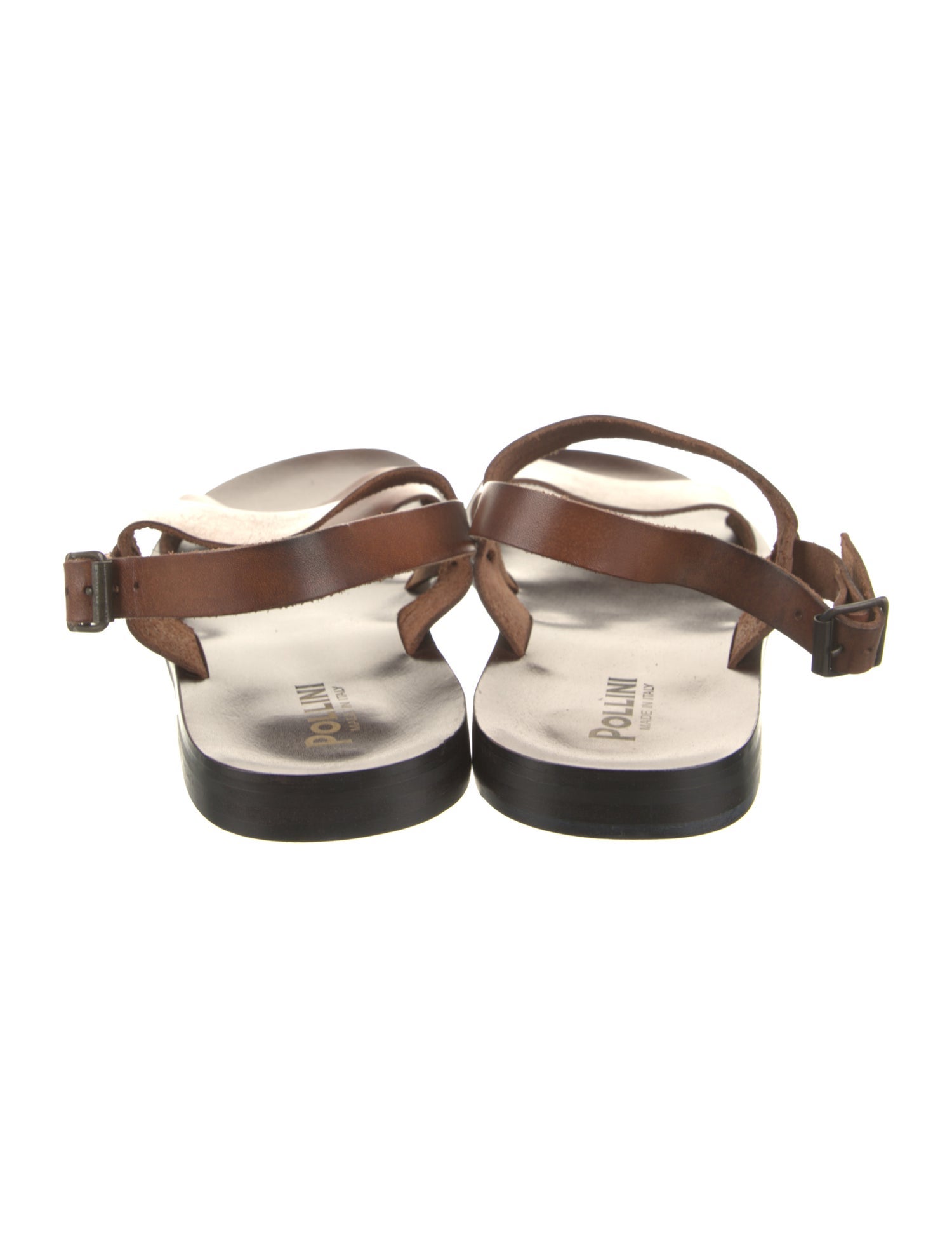 Pollini Leather Sandals - Brown Sandals, Shoes - POL21721 | The RealReal
