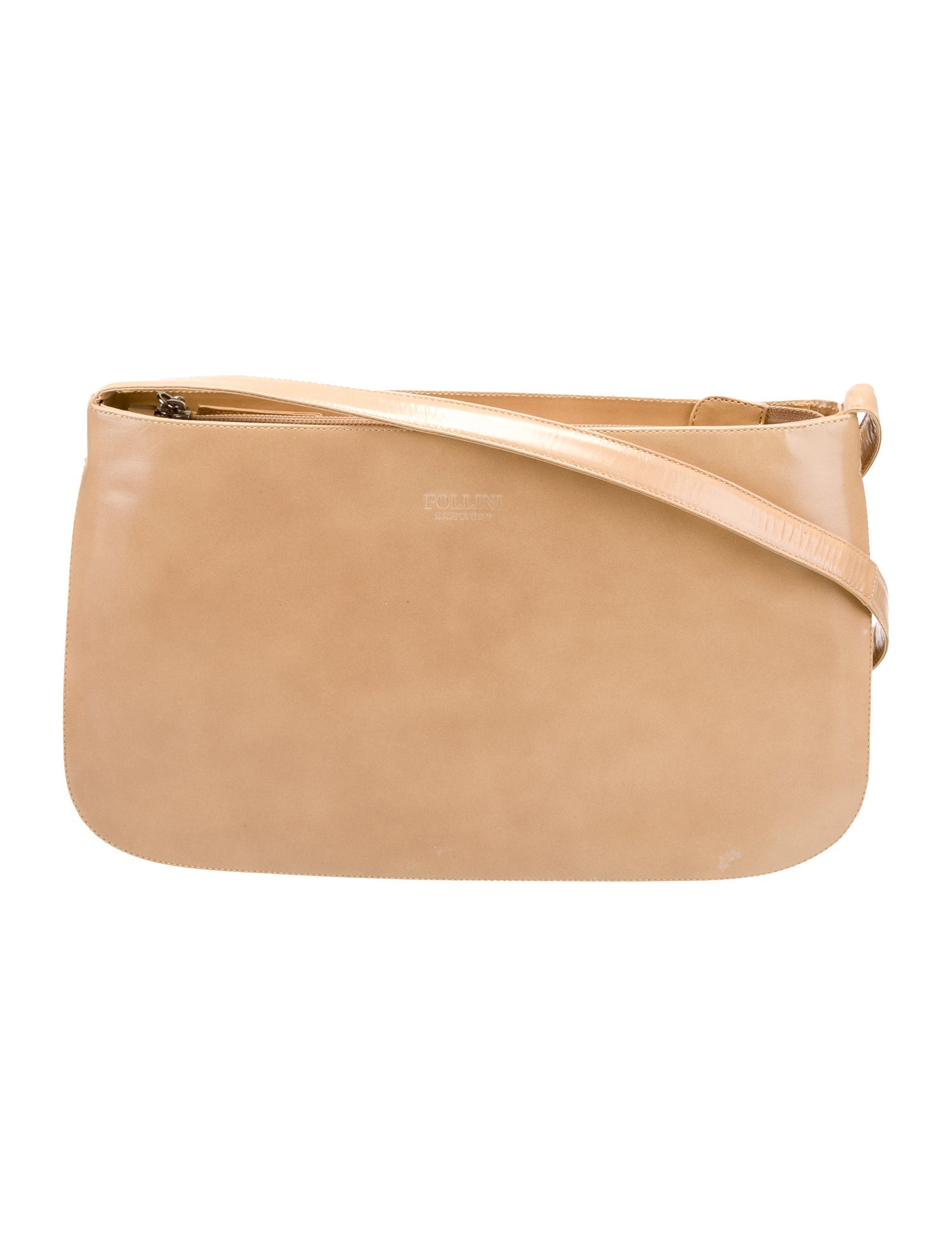 Pollini Patent Leather Shoulder Bag - Neutrals Shoulder Bags, Handbags ...