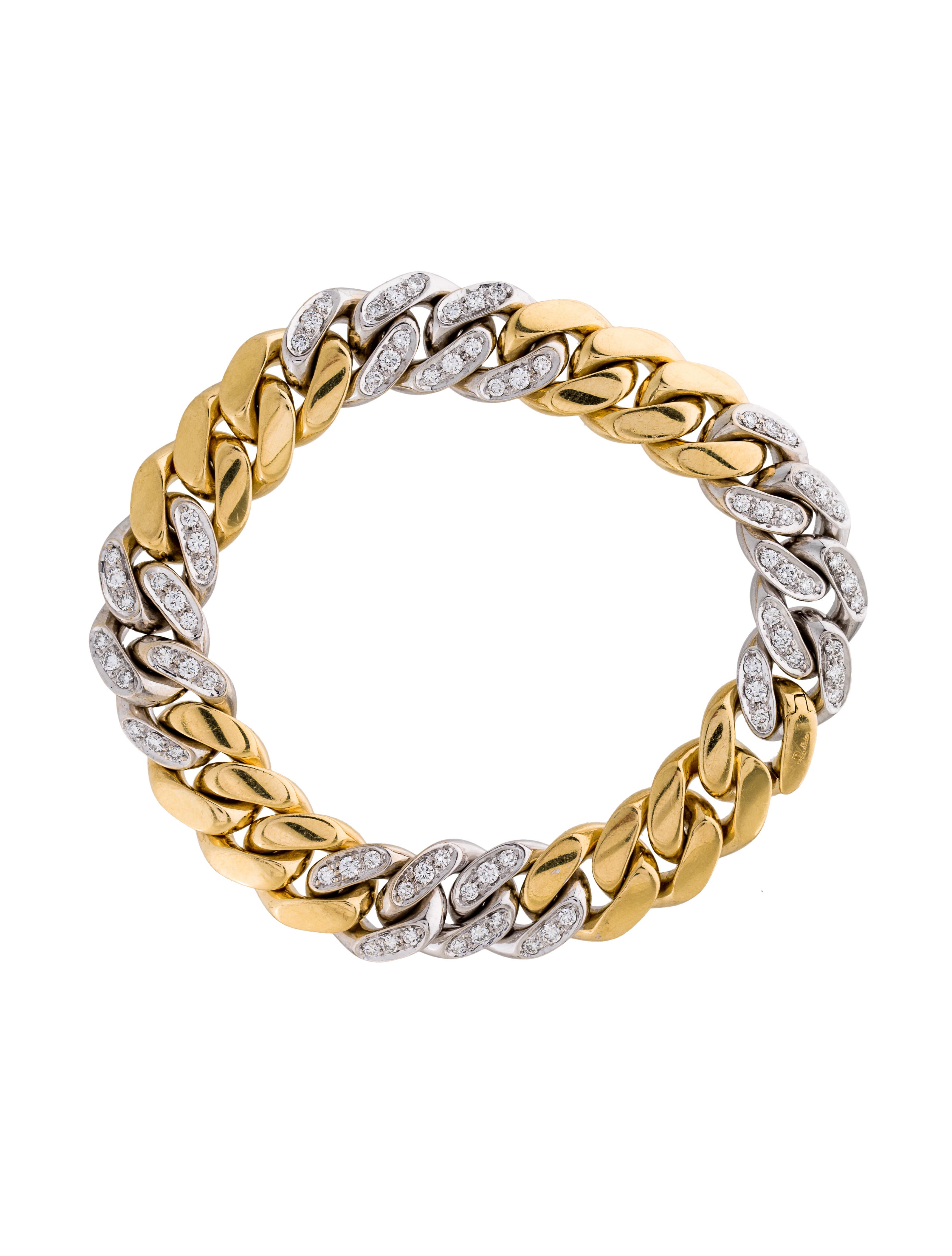 Pomellato 18K Diamond Gourmette Link Bracelet - Bracelets - POM20584 ...