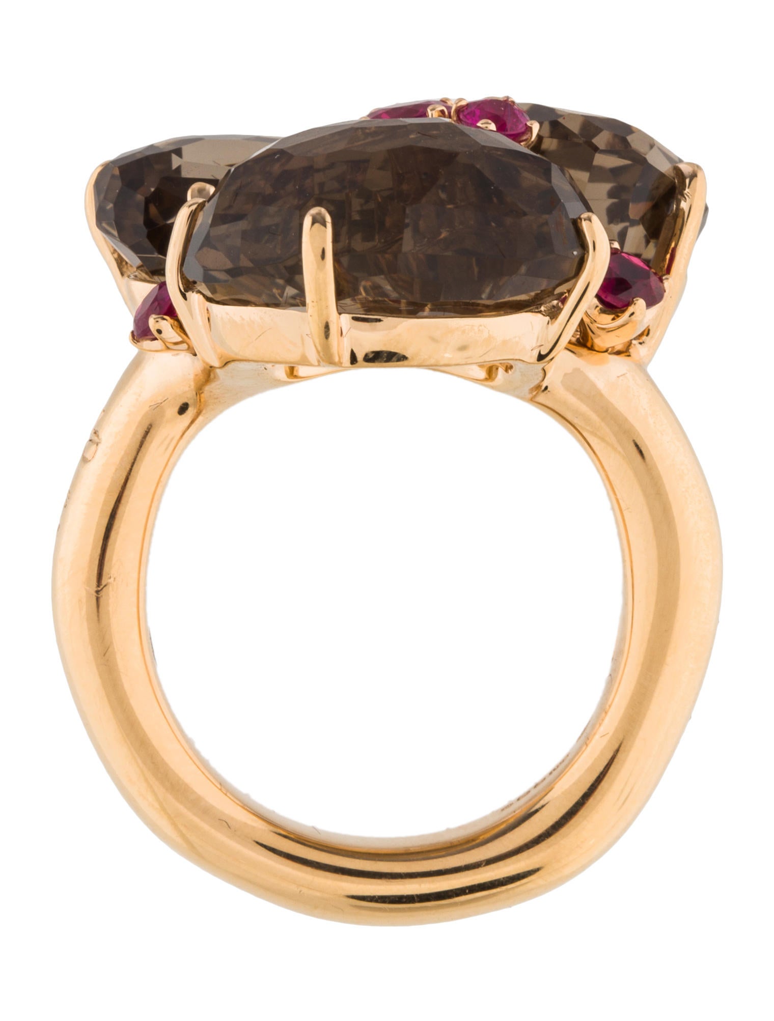 Pomellato Bahia Smokey Quartz & Ruby Ring - Rings - POM20846 | The RealReal