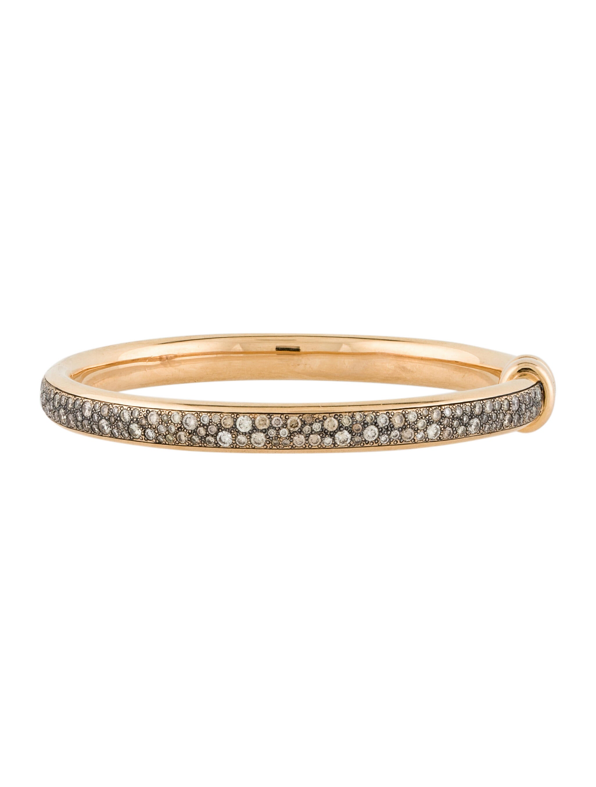Pomellato 18K 3.60ctw Diamond Iconica Bangle - 18K Rose Gold Bangle ...