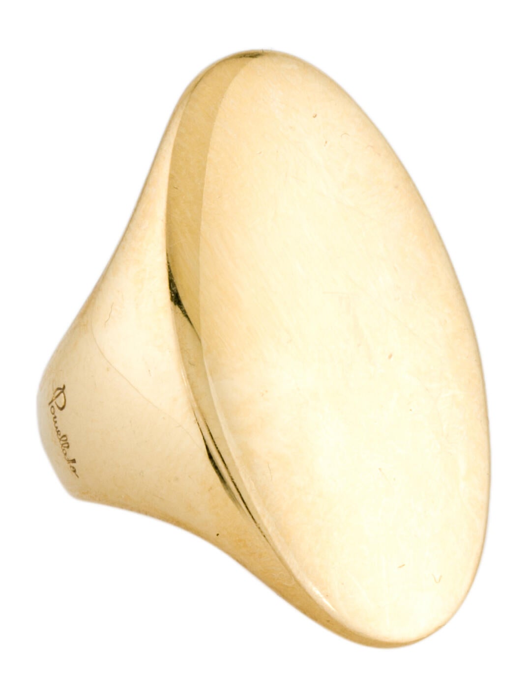 Pomellato 18K Elliptical Signet Ring - 18K Yellow Gold Signet Ring ...