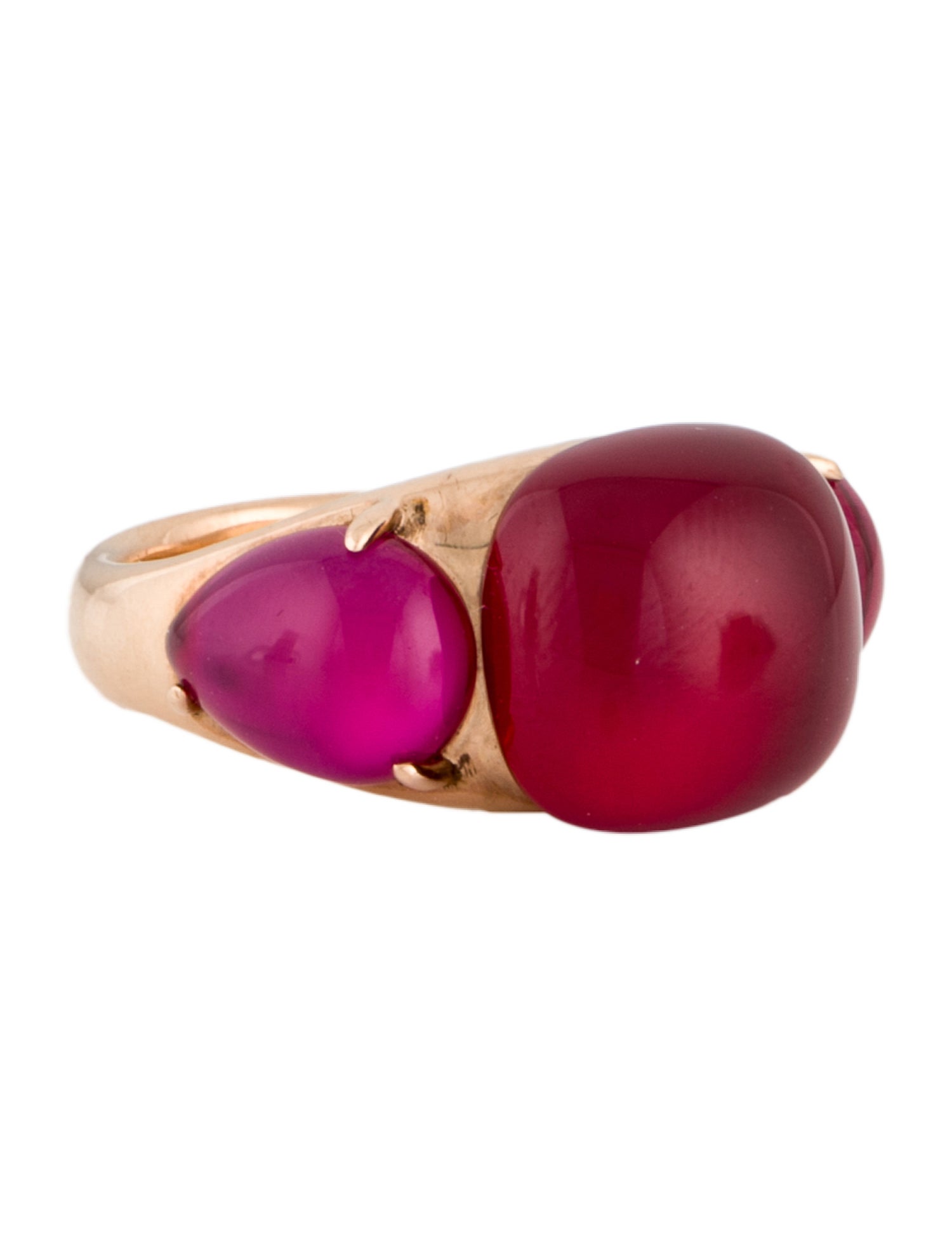 Pomellato 9K Synthetic Ruby & Synthetic Sapphire Rouge Passion Ring - 9K Rose Gold Cocktail Ring ...