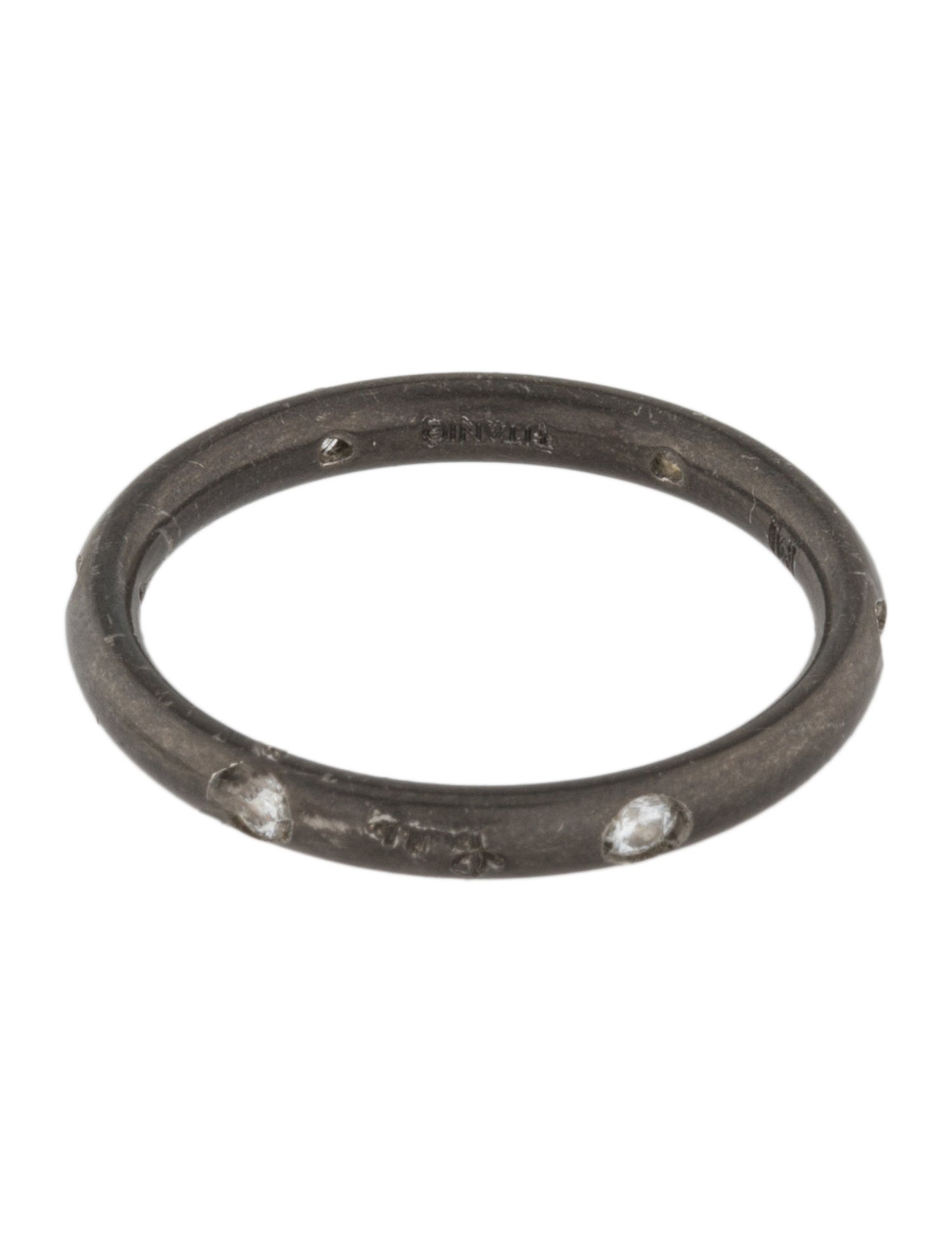 Pomellato Diamond Titanium Burnished Band - Titanium Band, Rings ...