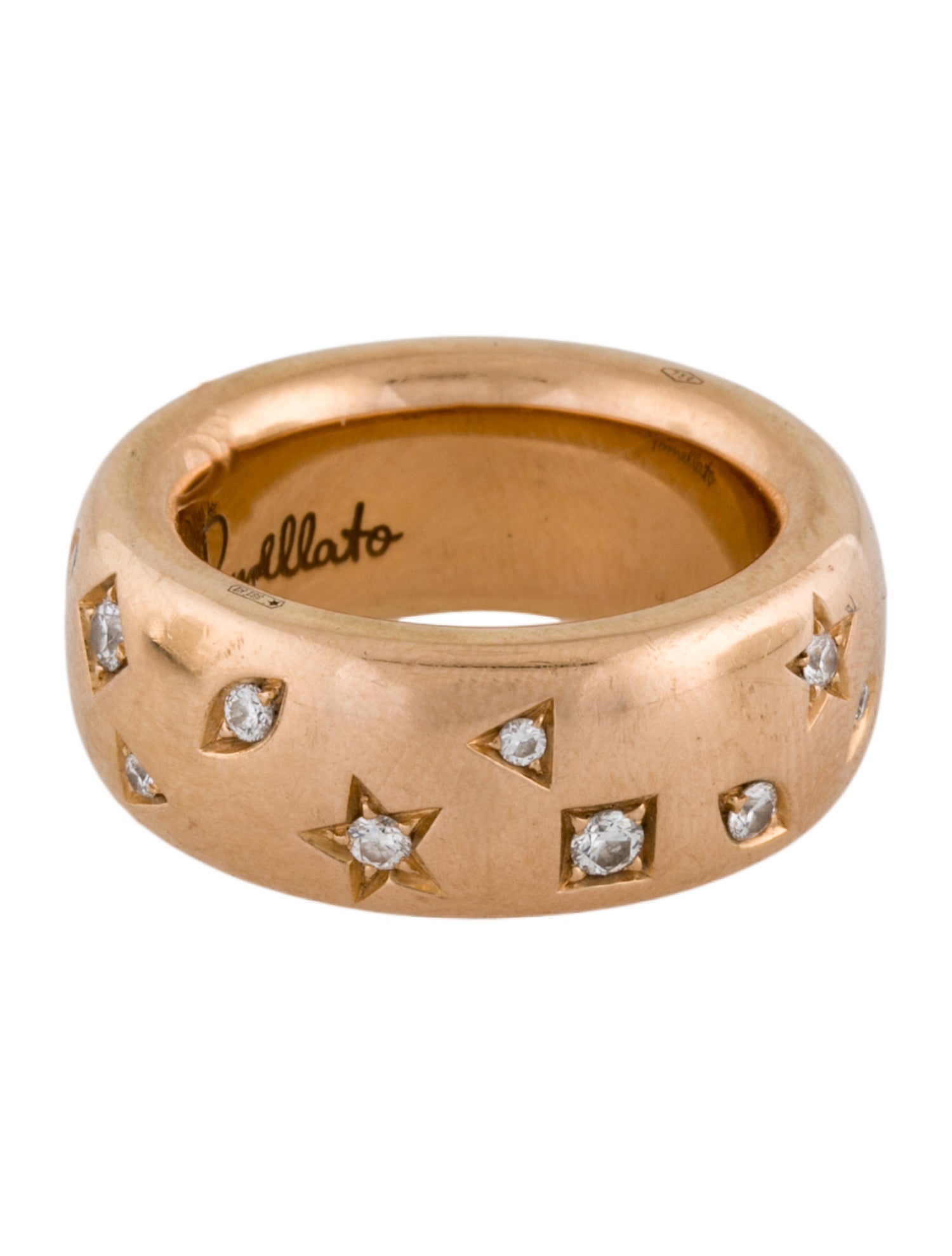 Ring 14K Diamond Flex Curb Band - Rhodium-Plated 14K White Gold Band ...