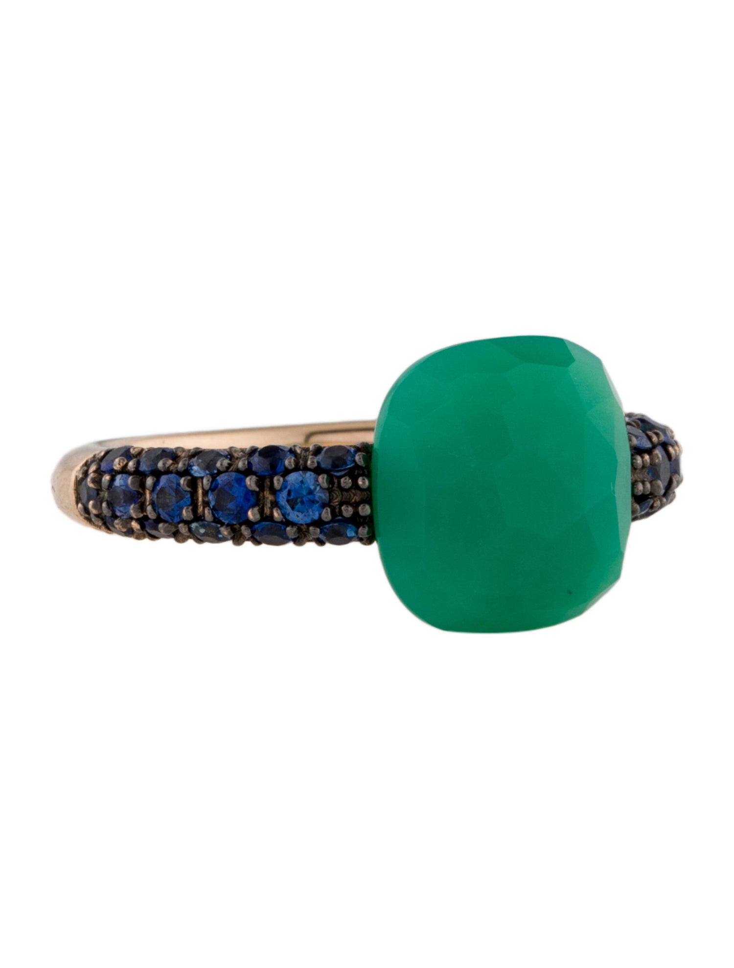 Pomellato 18K Chrysoprase & Sapphire Capri Ring - 18K Yellow Gold Cocktail Ring, Rings ...