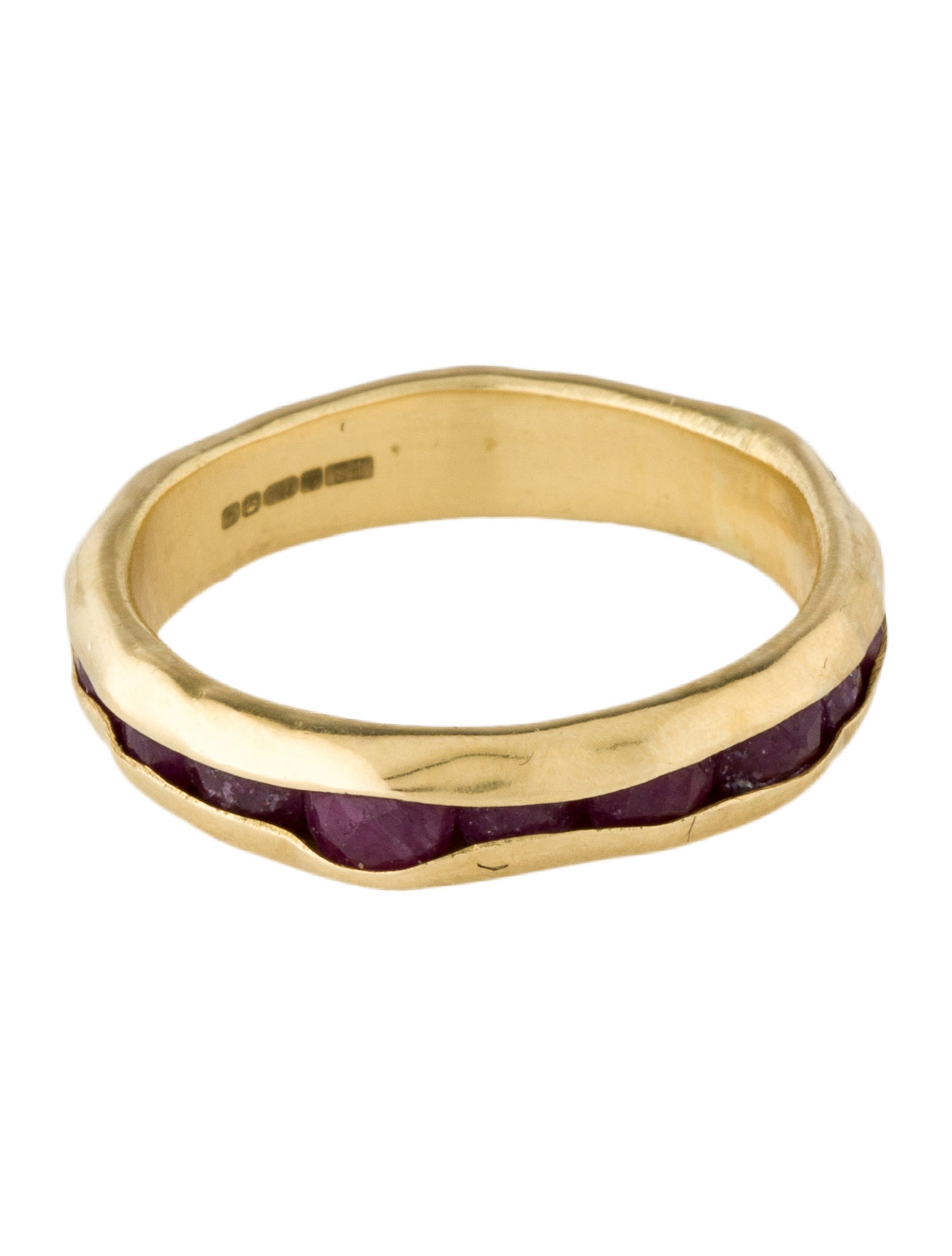 Pippa Small 18K Ruby Band - 18K Yellow Gold Band, Rings - PPS20285 ...