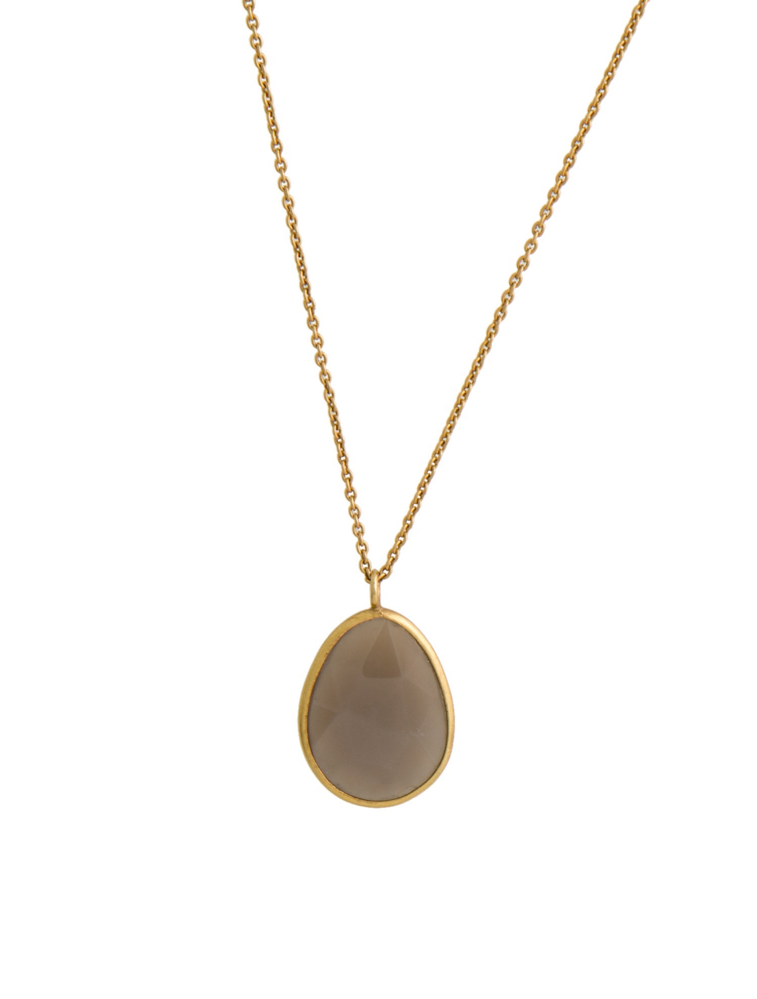 Pippa Small 18K Moonstone Pendant Necklace - 18K Yellow Gold Pendant ...