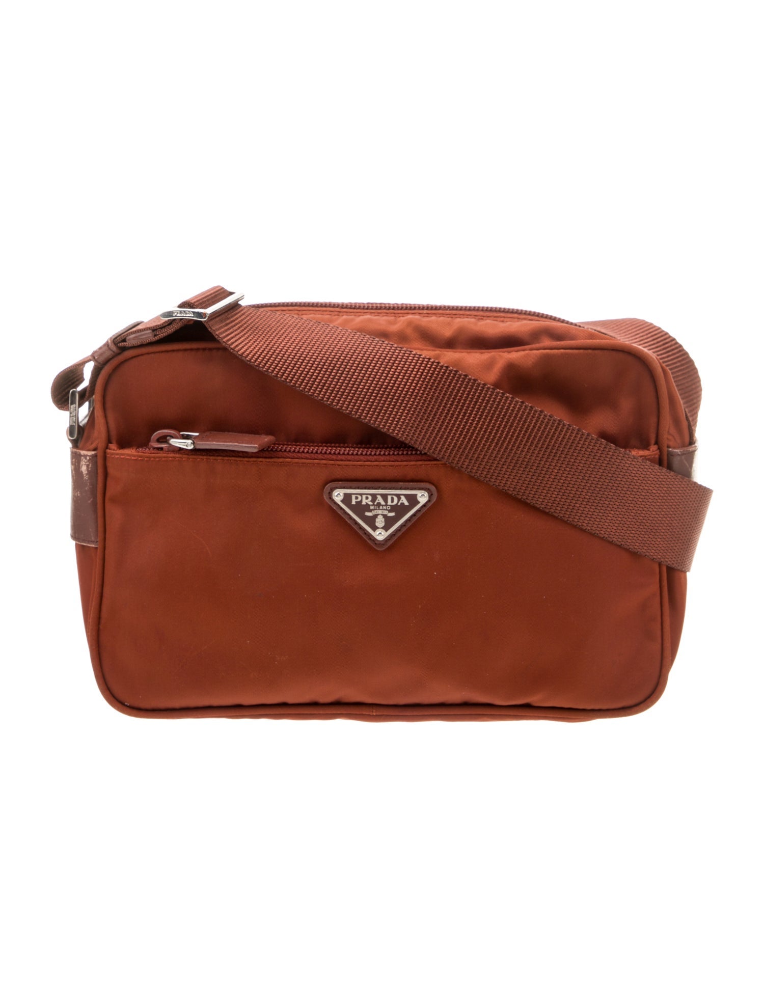 Prada Tessuto Nylon Crossbody Bag - Orange Crossbody Bags, Handbags ...