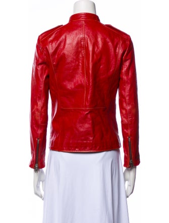 Prada Leather Biker Jacket - Red Jackets, Clothing - PRA1005574 | The ...