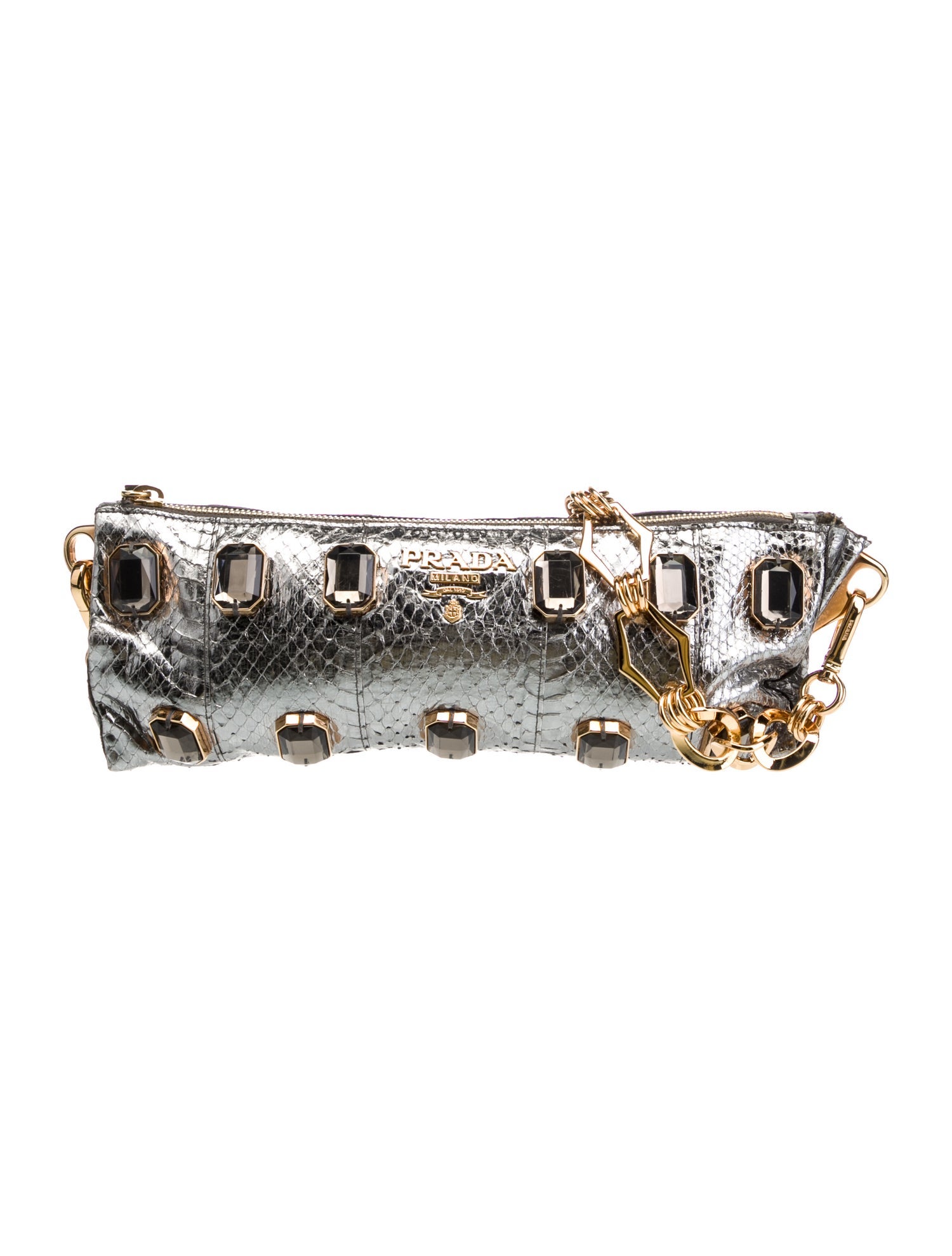Prada Water Snake Pietre - Metallic Shoulder Bags, Handbags ...