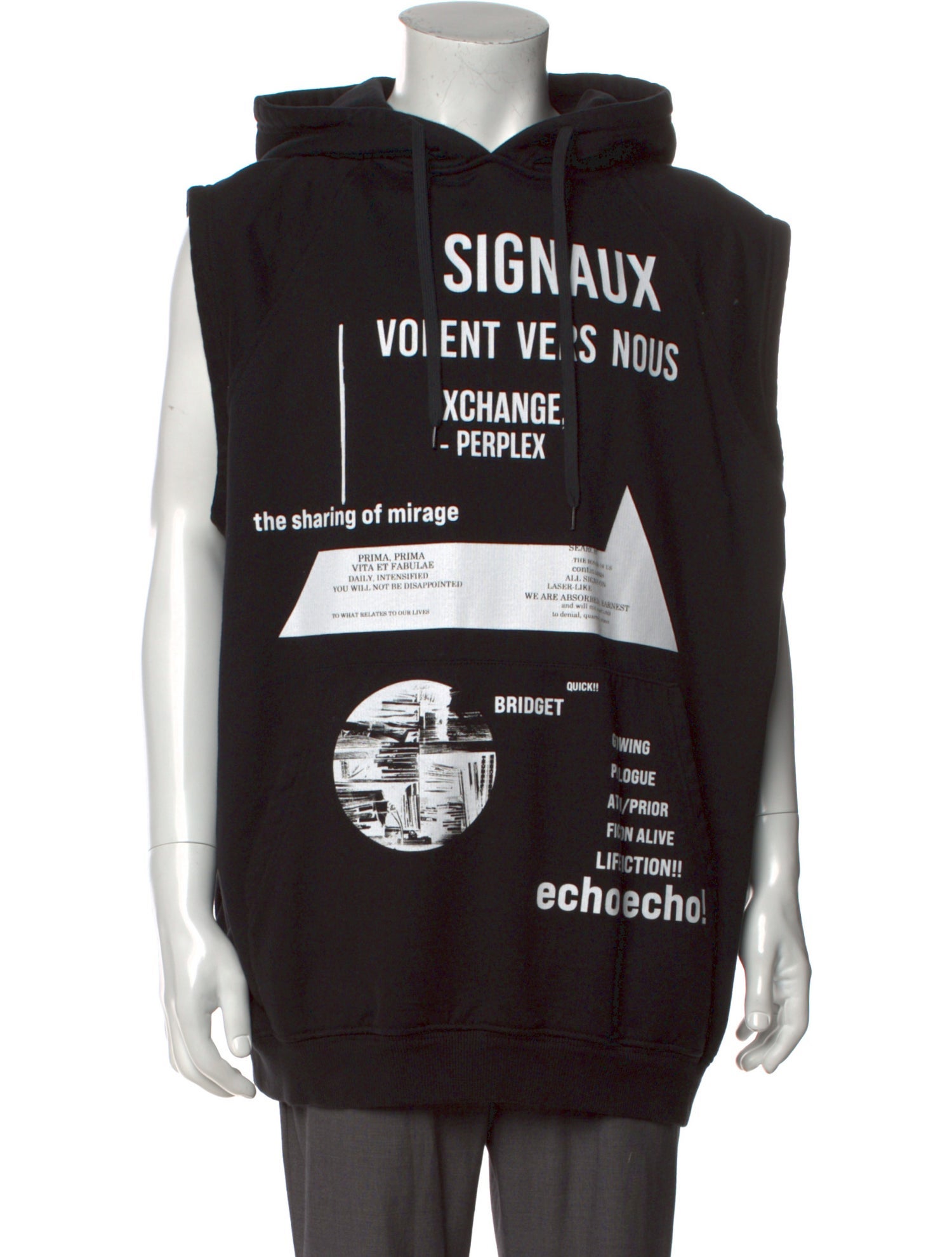 Prada 2021 Enameled Metal Triangle Hoodie - Black Sweatshirts & Hoodies ...