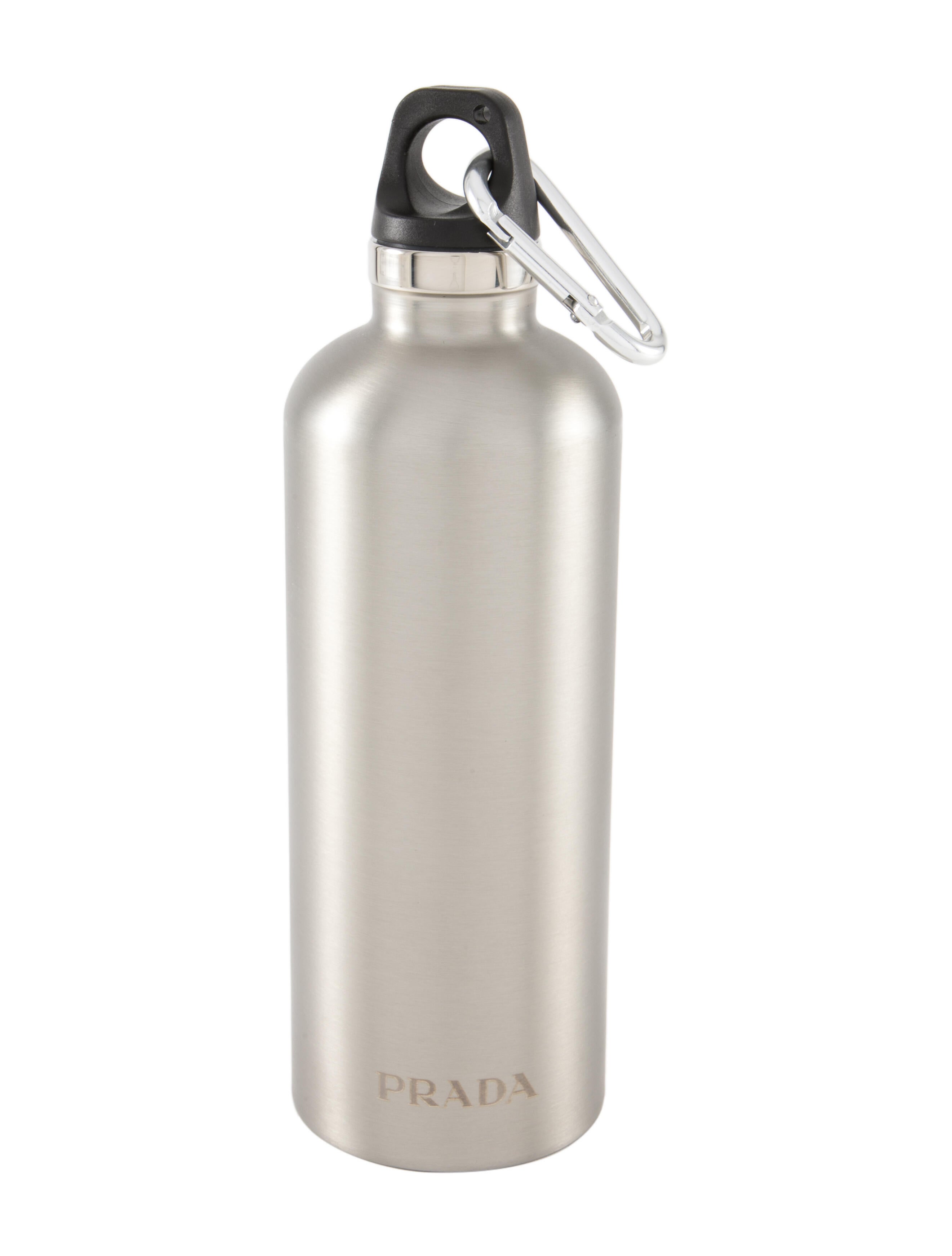 Prada 350ml Stainless Steel Water Bottle - Silver Tech & Travel, Decor & Accessories ...