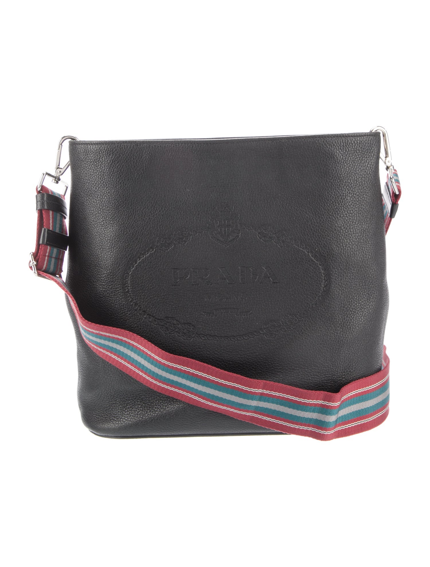 Prada Leather Bucket Bag - Black Crossbody Bags, Handbags - PRA1014073 ...