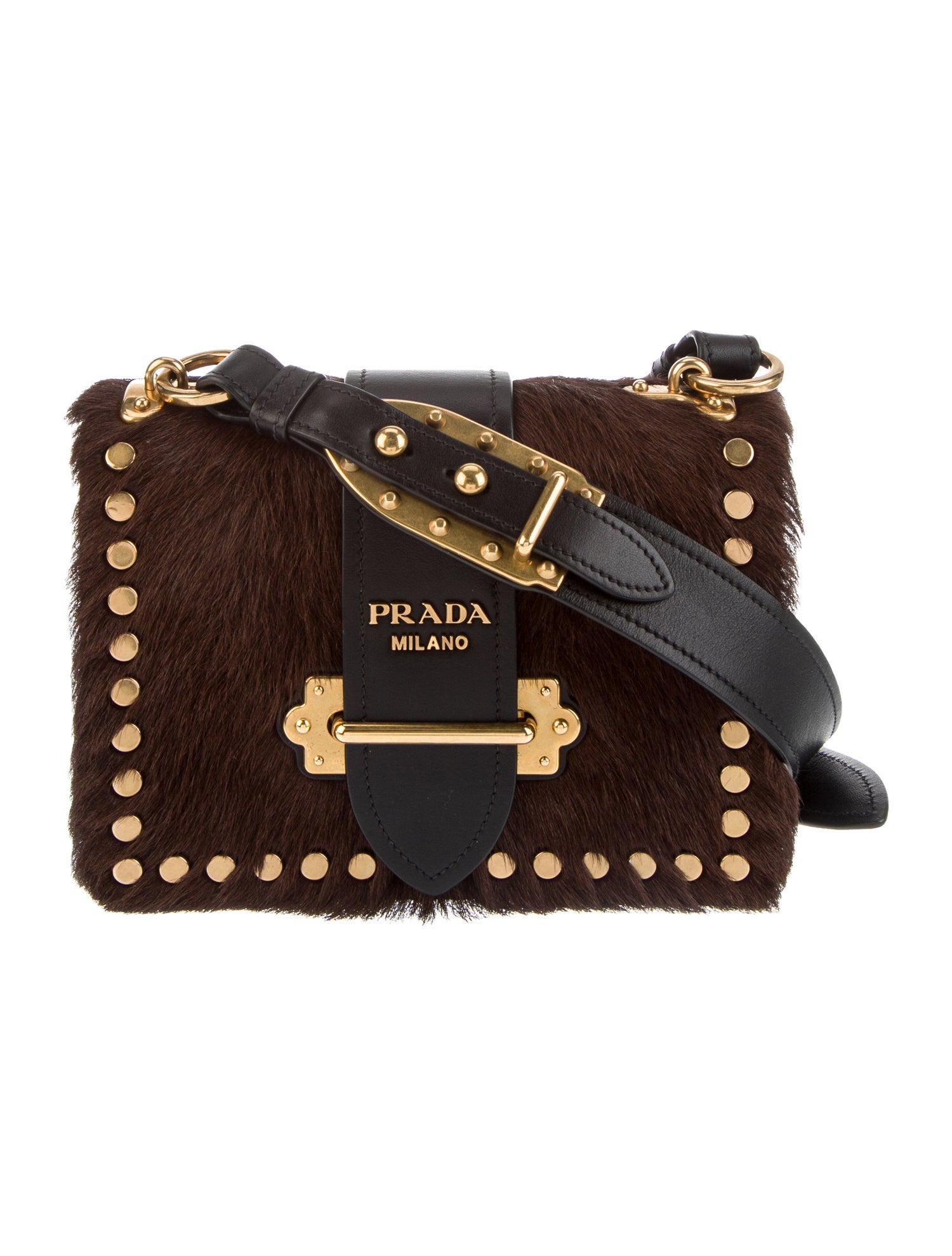 Prada City Calf Leather Cahier - Brown Crossbody Bags, Handbags ...