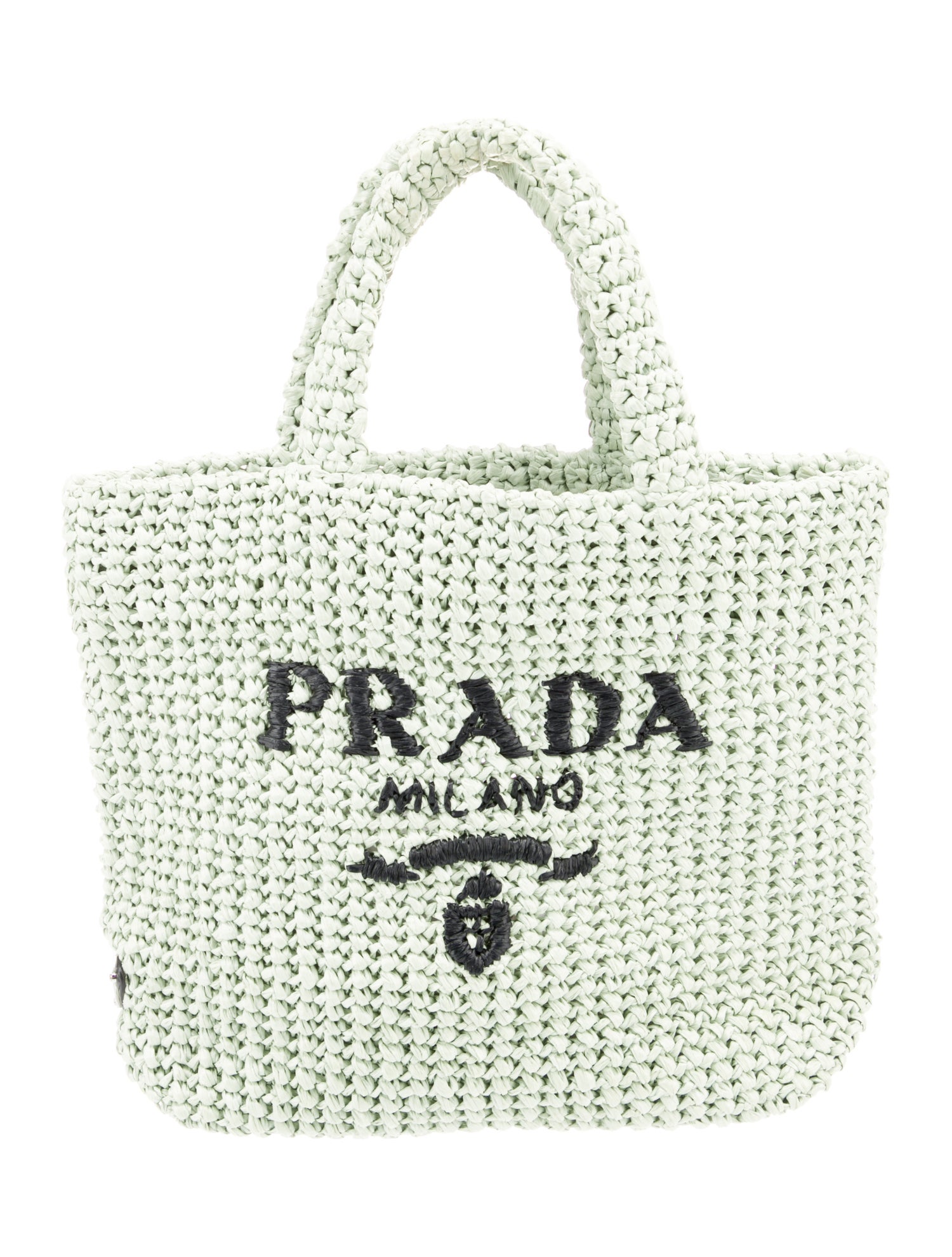 Prada Raffia Grass Tote Small - Black Totes, Handbags - PRA1005137 ...