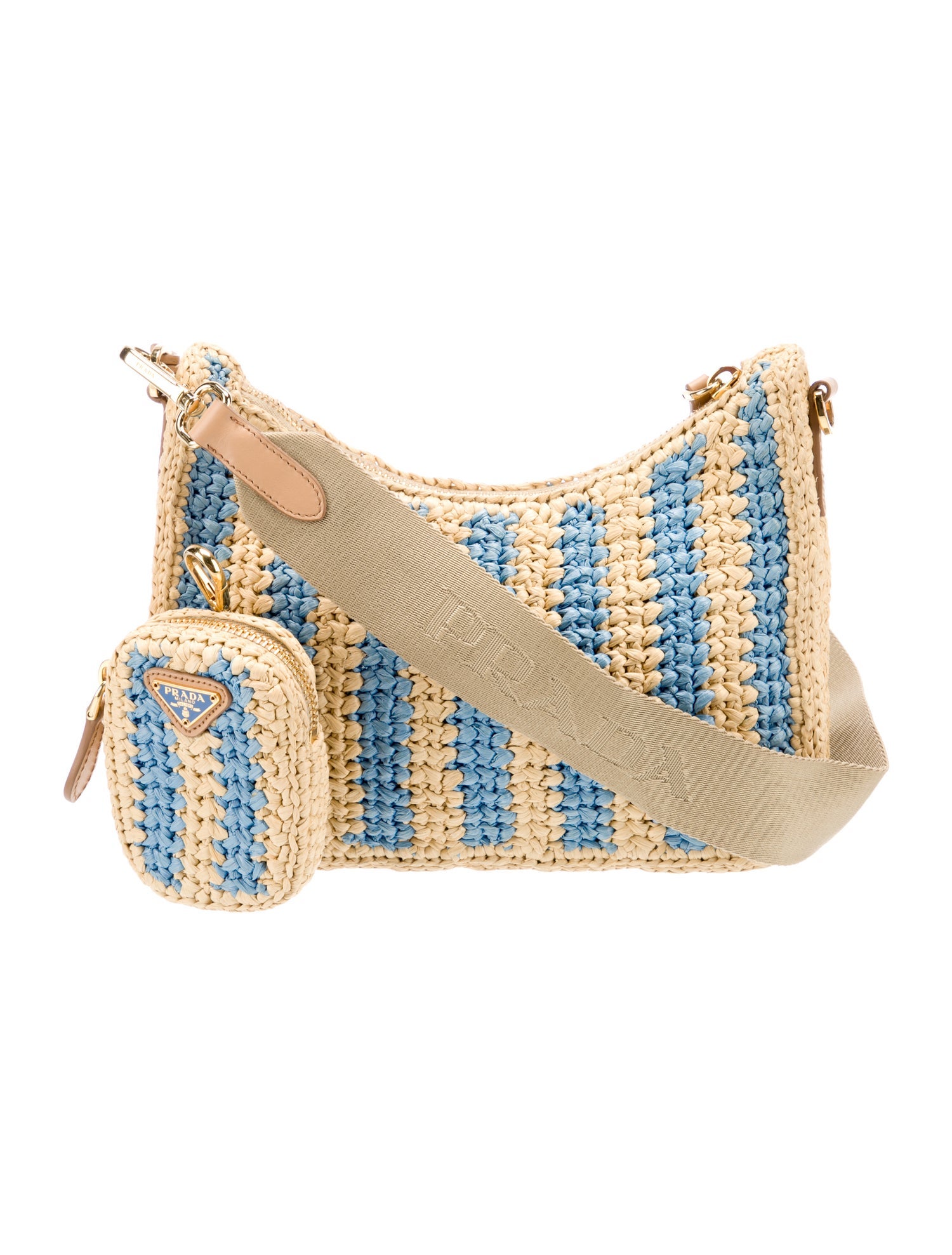 Prada Raffia Grass Re-Edition 2005 - Neutrals Crossbody Bags, Handbags ...