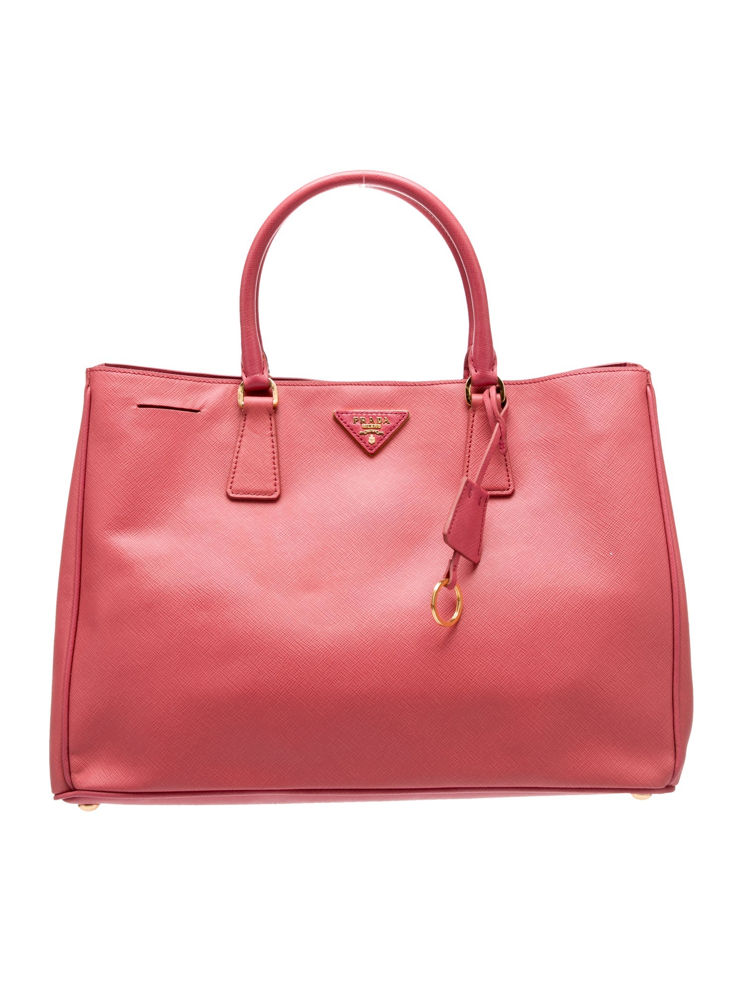 Prada Saffiano Leather Gardener's Tote - Pink Totes, Handbags ...