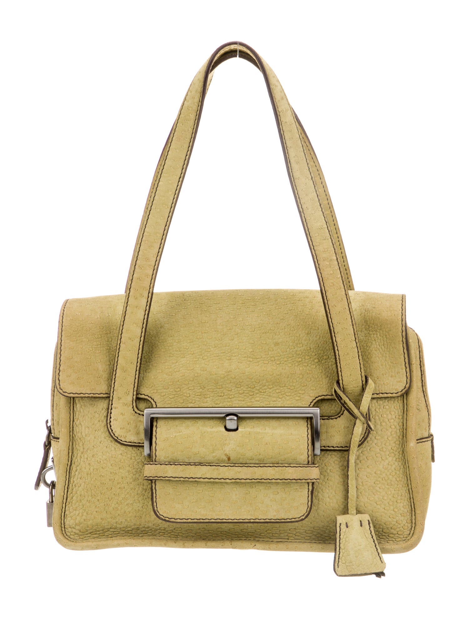 Prada Suede Shoulder Bag - Green Shoulder Bags, Handbags - PRA1033535 ...